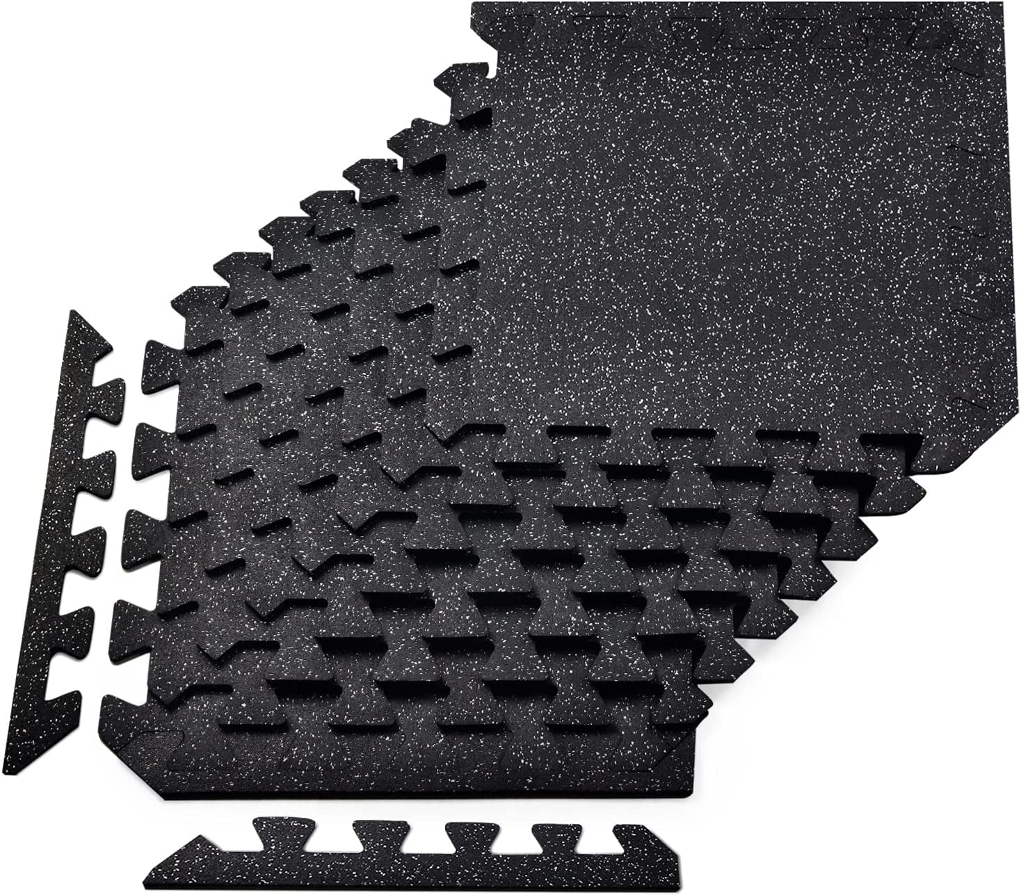 Yes4All 3/8" Thick Interlocking Rubber Floor Mat 20Sqft Gray 8-Tile Pack - Walmart.com