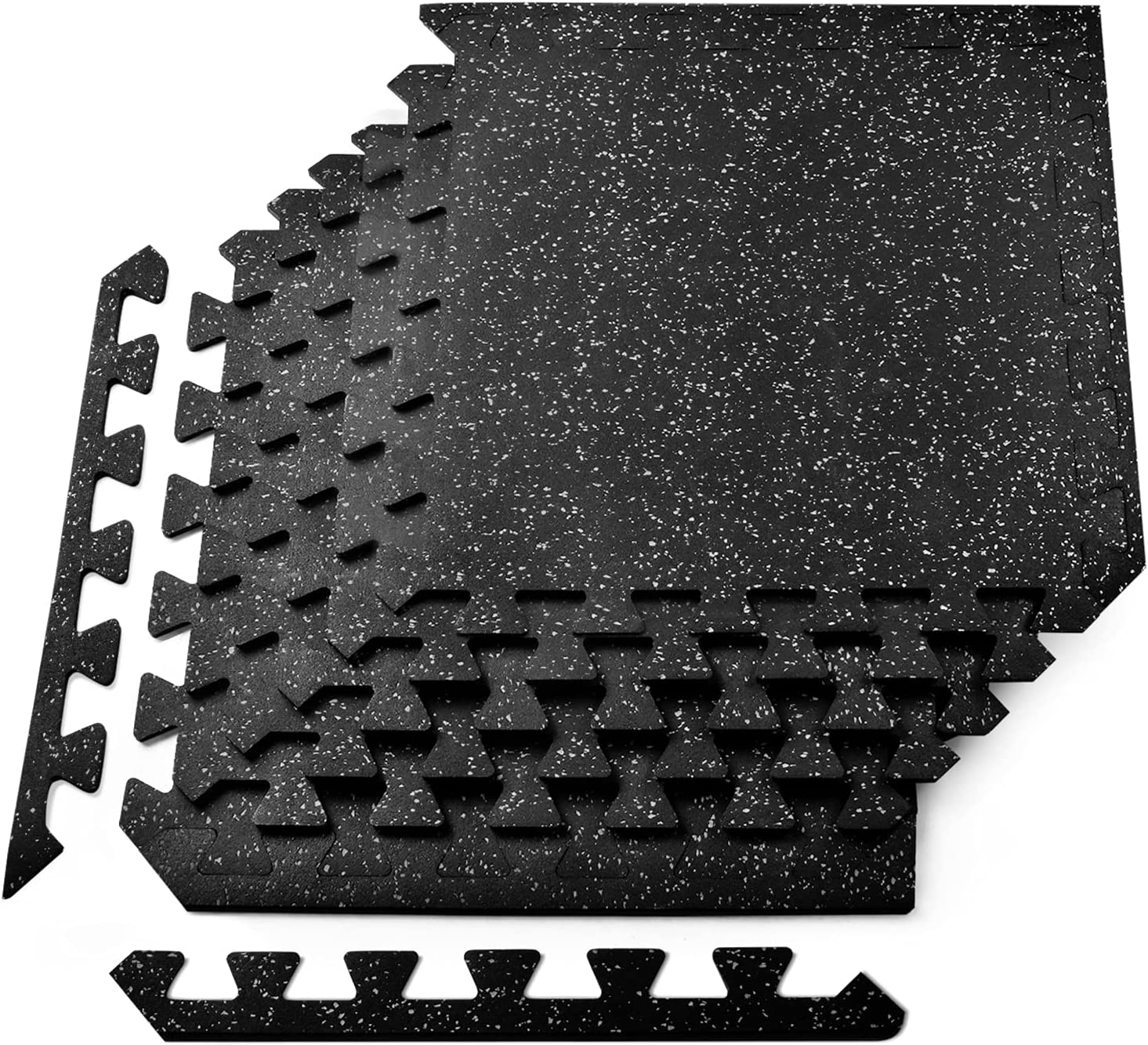 Rubber-Cal "Revolution Diamond-Plate" Interlocking Rubber Floor - 12mm ...