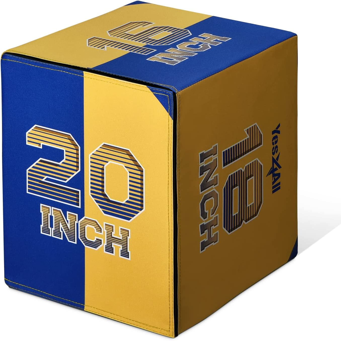 Yes4All 3-in-1 20"x18"x16" Soft Plyo Box Wooden Core, Foam for Jumping ...