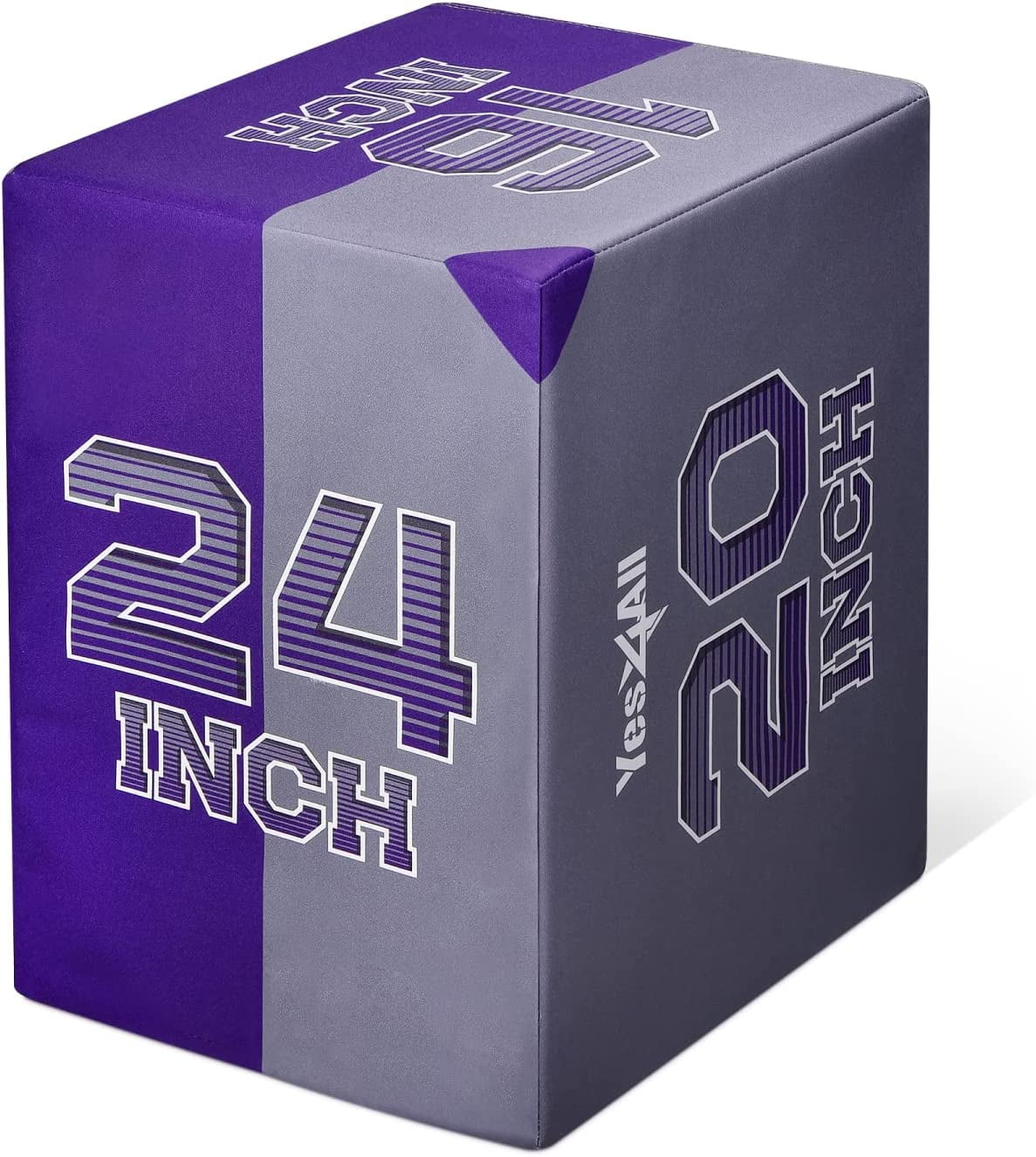 Yes4All 3-in-1 24"x20"x16" Soft Plyo Box Wooden Core, Foam for Jumping ...