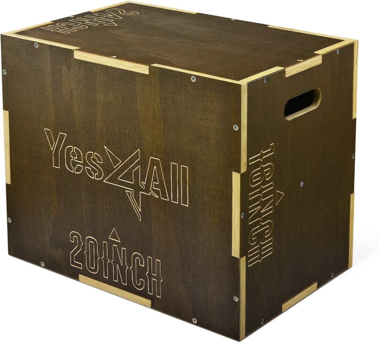 Yes4All Wooden Plyo Box 450lbs Capacity, Versatile for Home & Outdoor ...