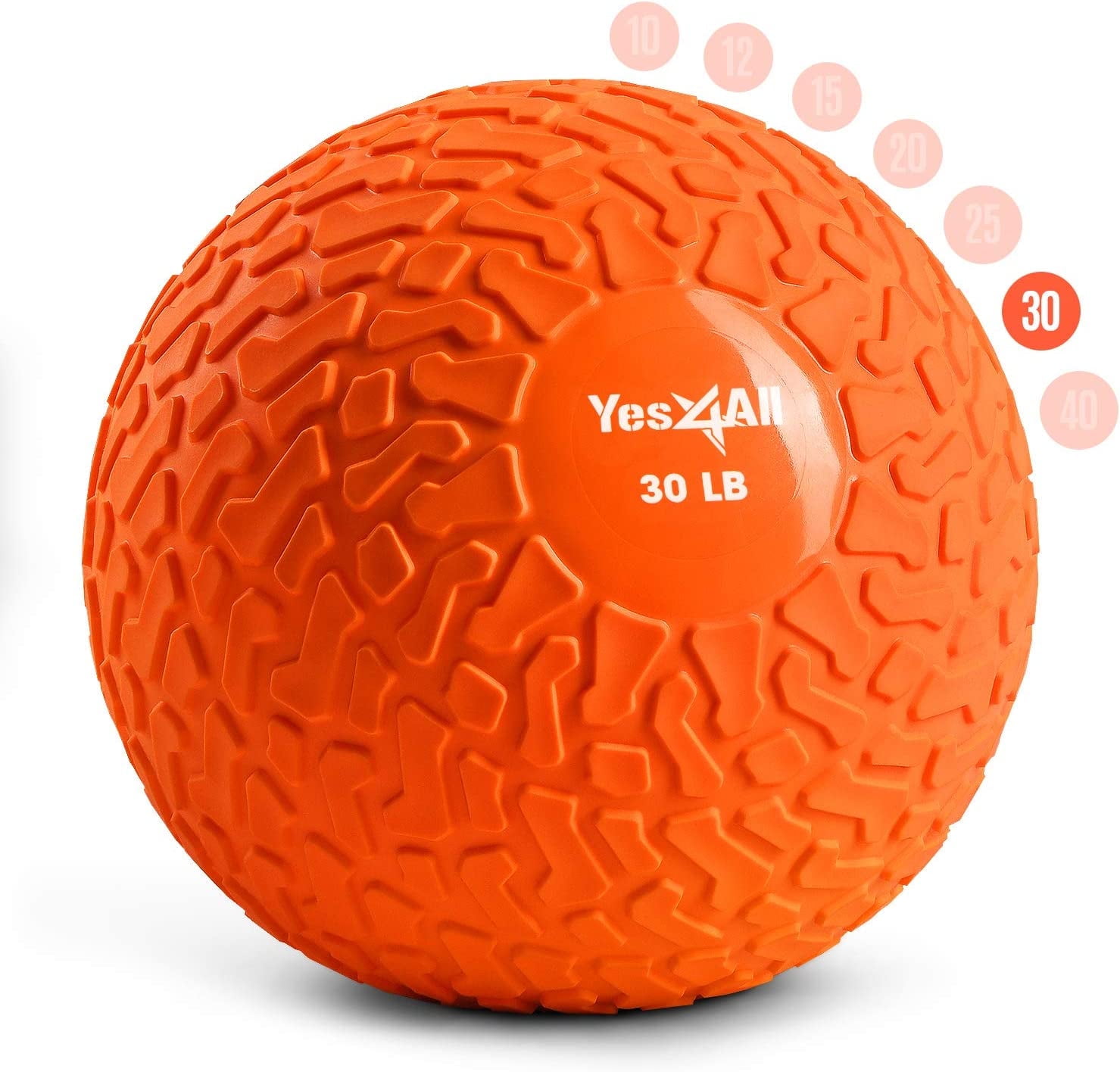 Yes4All Slam Ball, PVC Sand Filled Medicine Ball, 10-40lbs Weight Ball ...