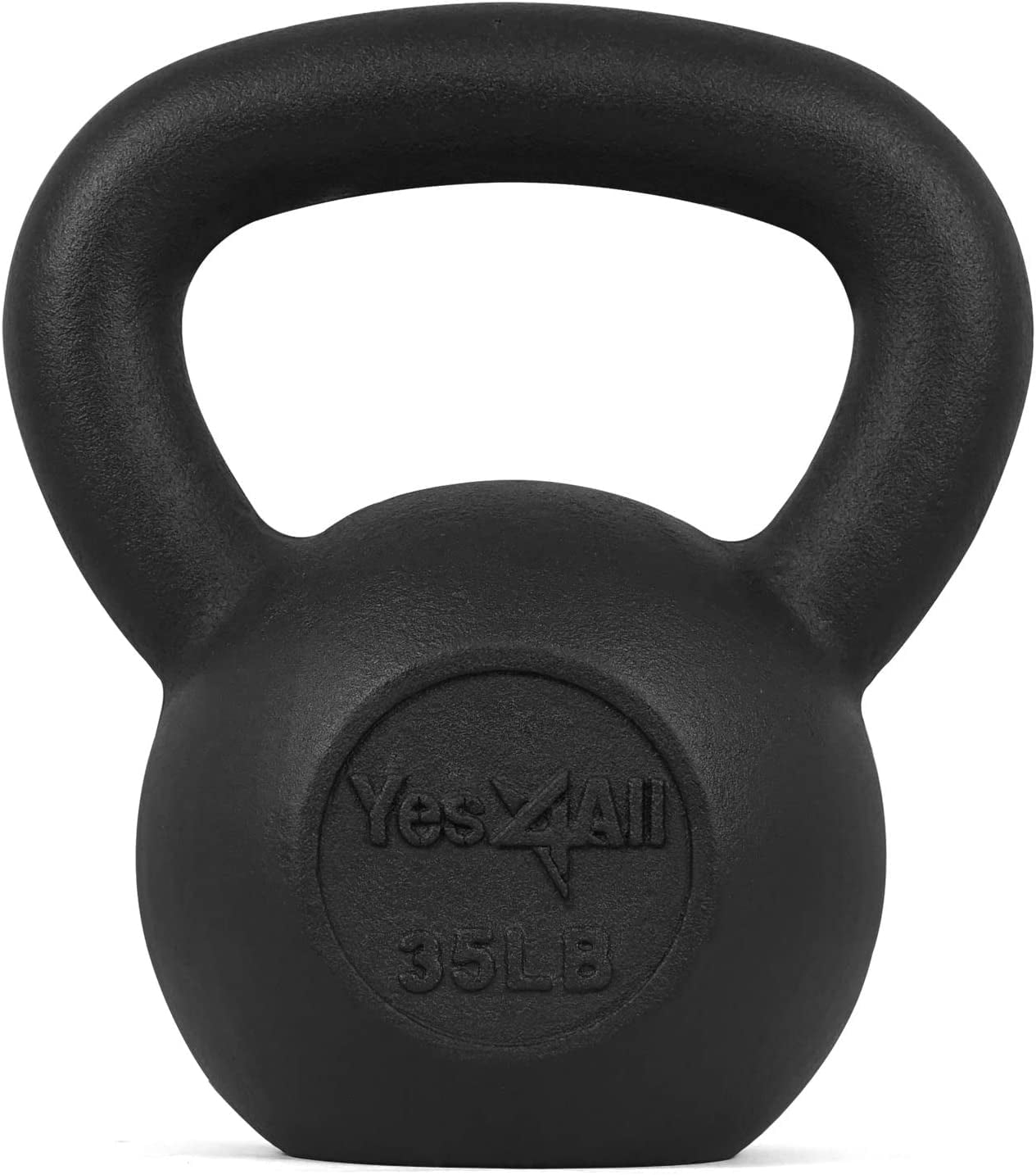 Yes4All Solid Cast Iron Kettlebell - 30 lb Kettlebell Weights (Grey ...