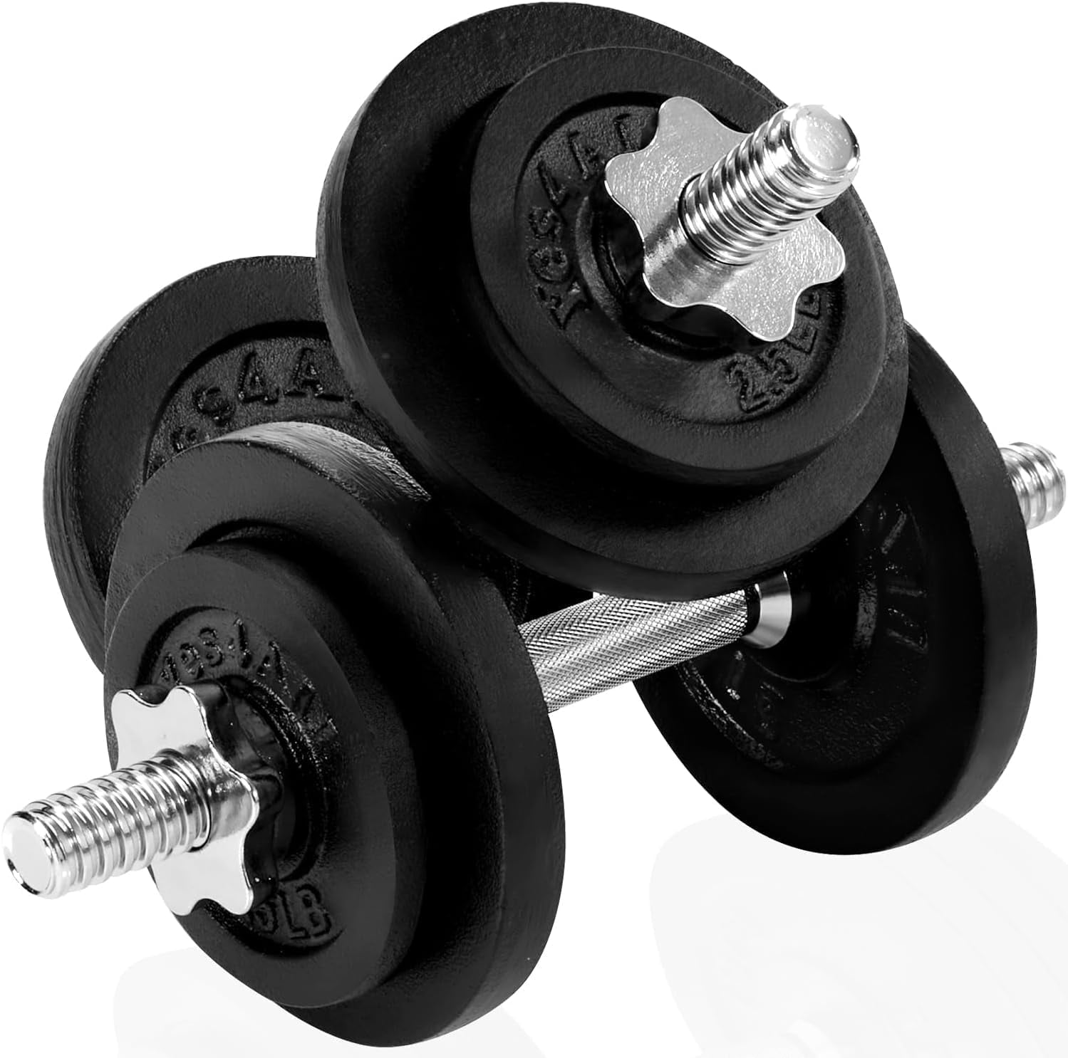 Yes4All Adjustable Dumbbell Set with Weight Plates, Star Lock Collars ...