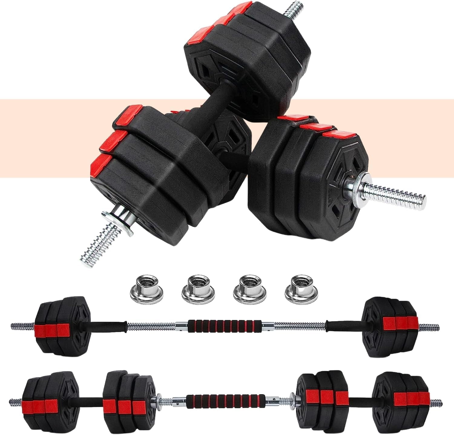 Yes4All 44 lbs Cement Adjustable Dumbbell - Walmart.com