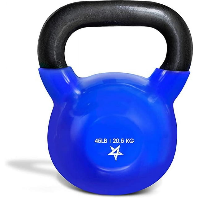 Yes4All 45lb Vinyl Coated / PVC Kettlebell, Blue, Single - Walmart.com