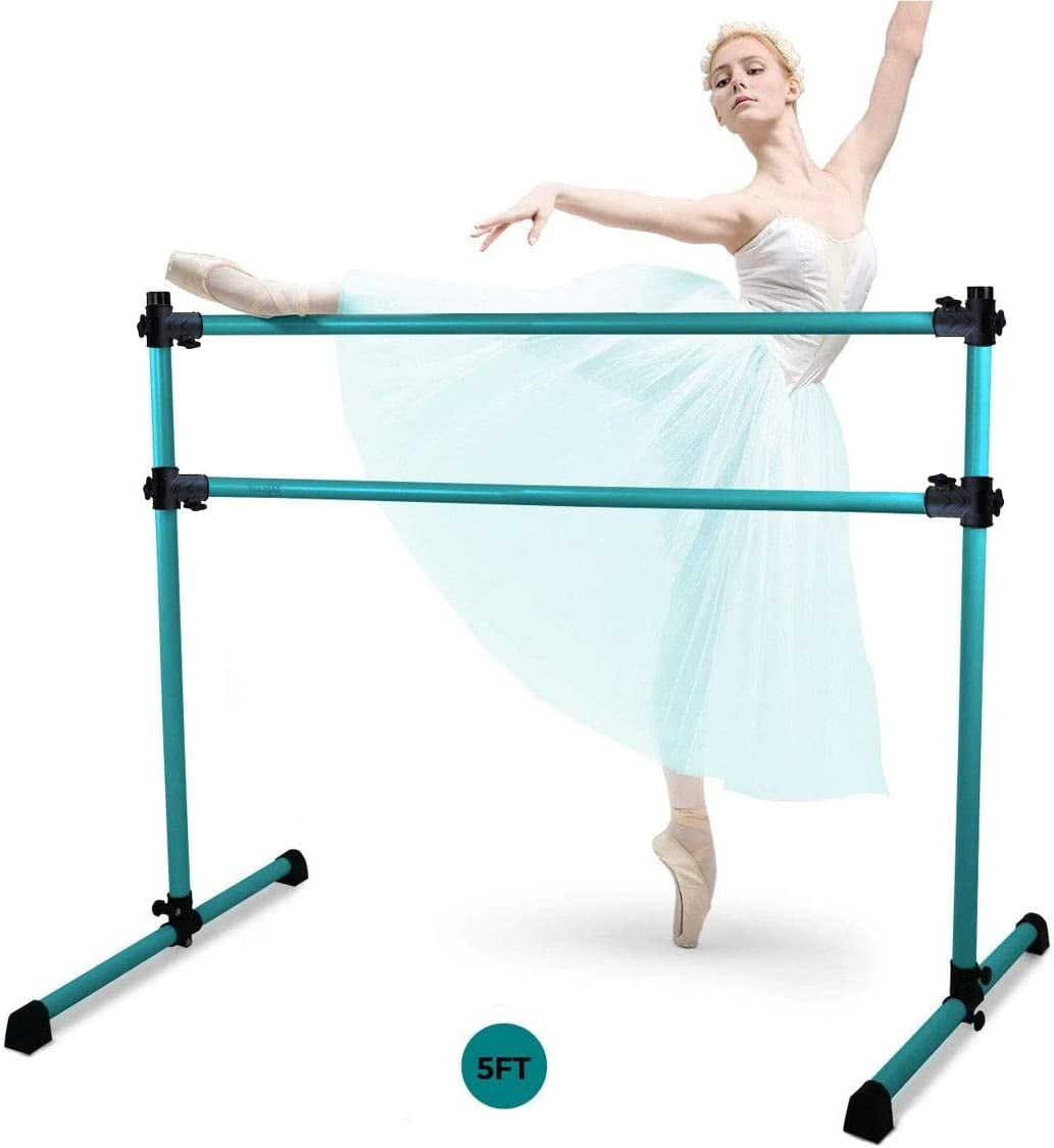 Yes4All 5 ft Double Aluminum Freestanding Ballet Barre, Teal - Walmart.com