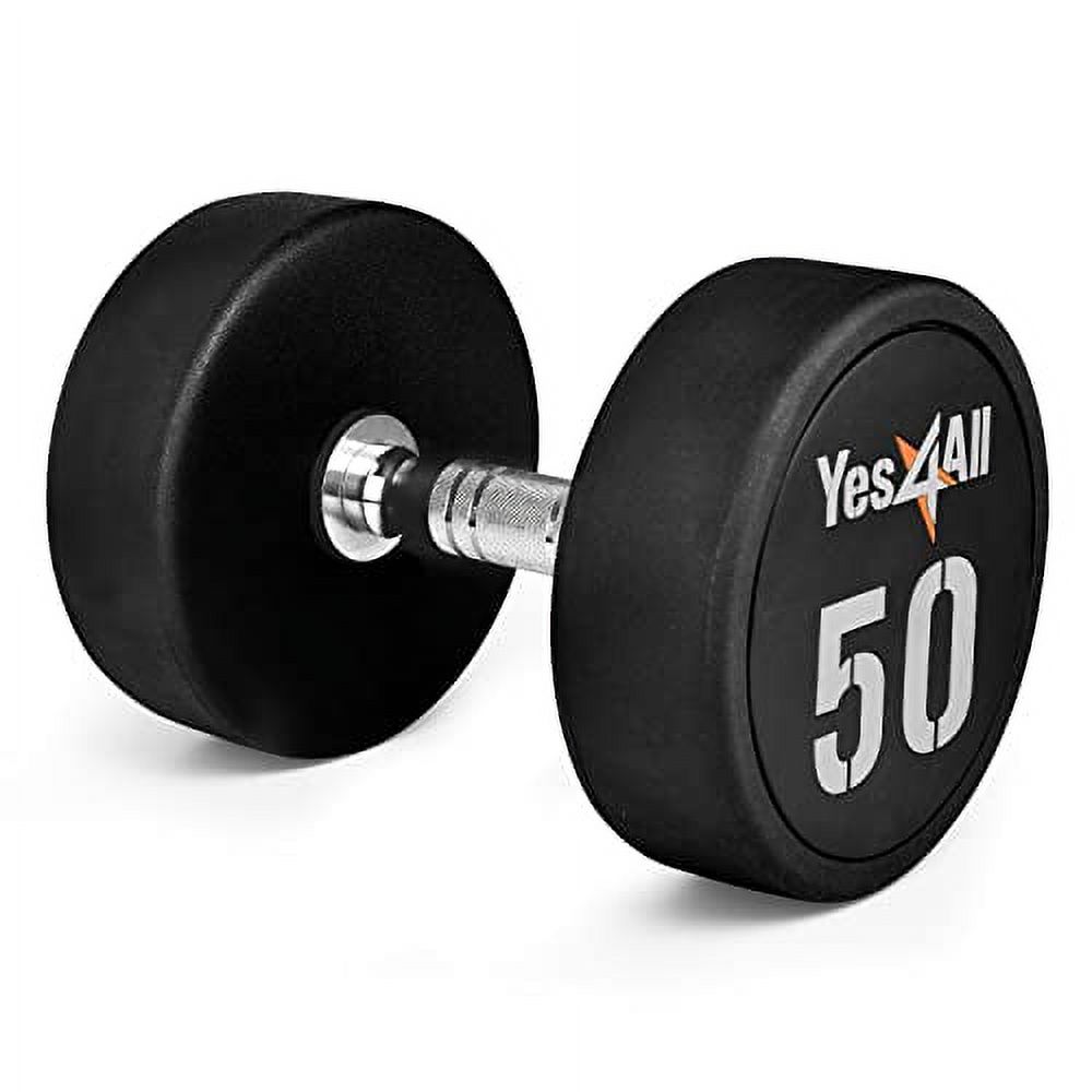 Yes4All Premium Urethane Dumbbell - 50 Pounds - Walmart.com