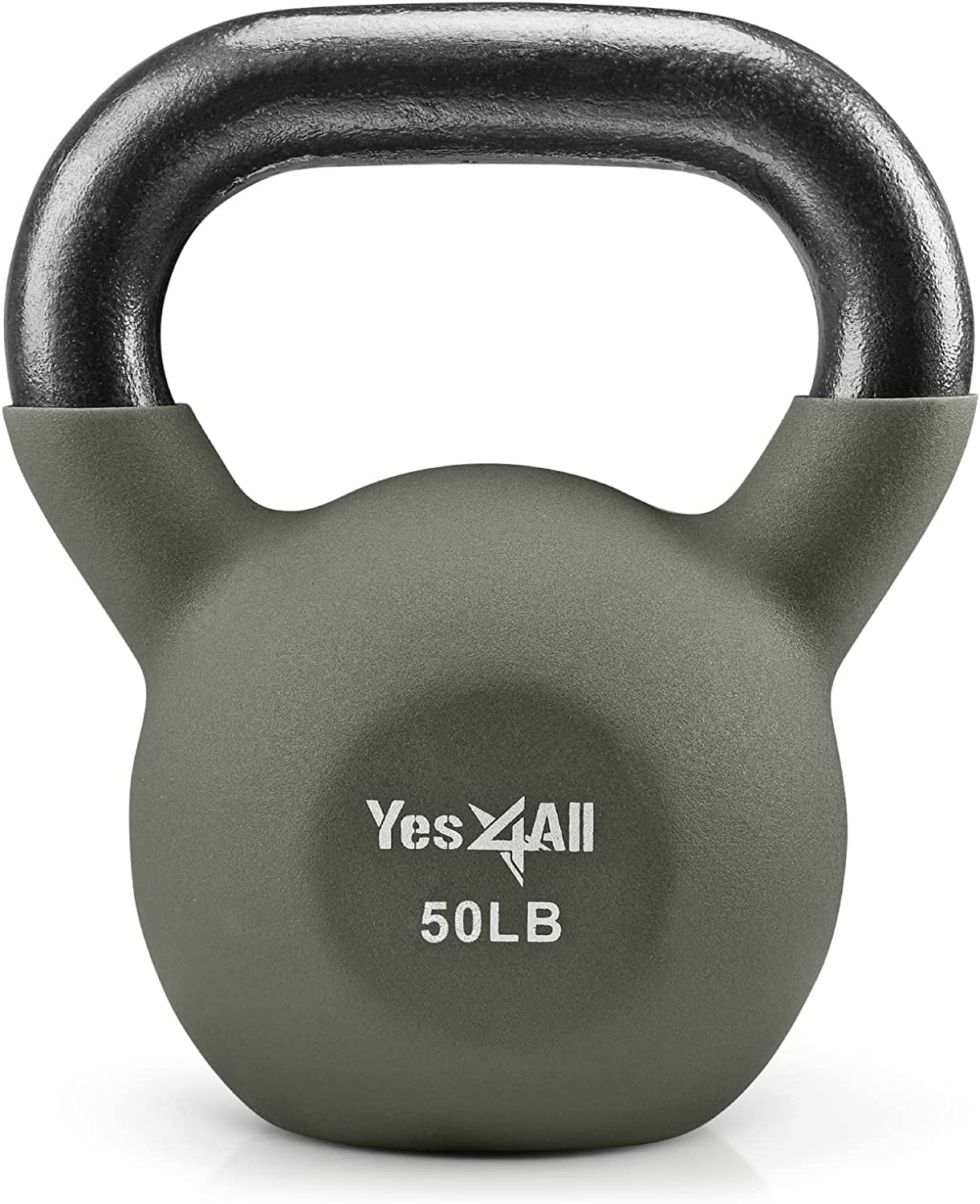 Yes4All 50lb Premium Coated Kettlebell, Gray, Single - Walmart.com