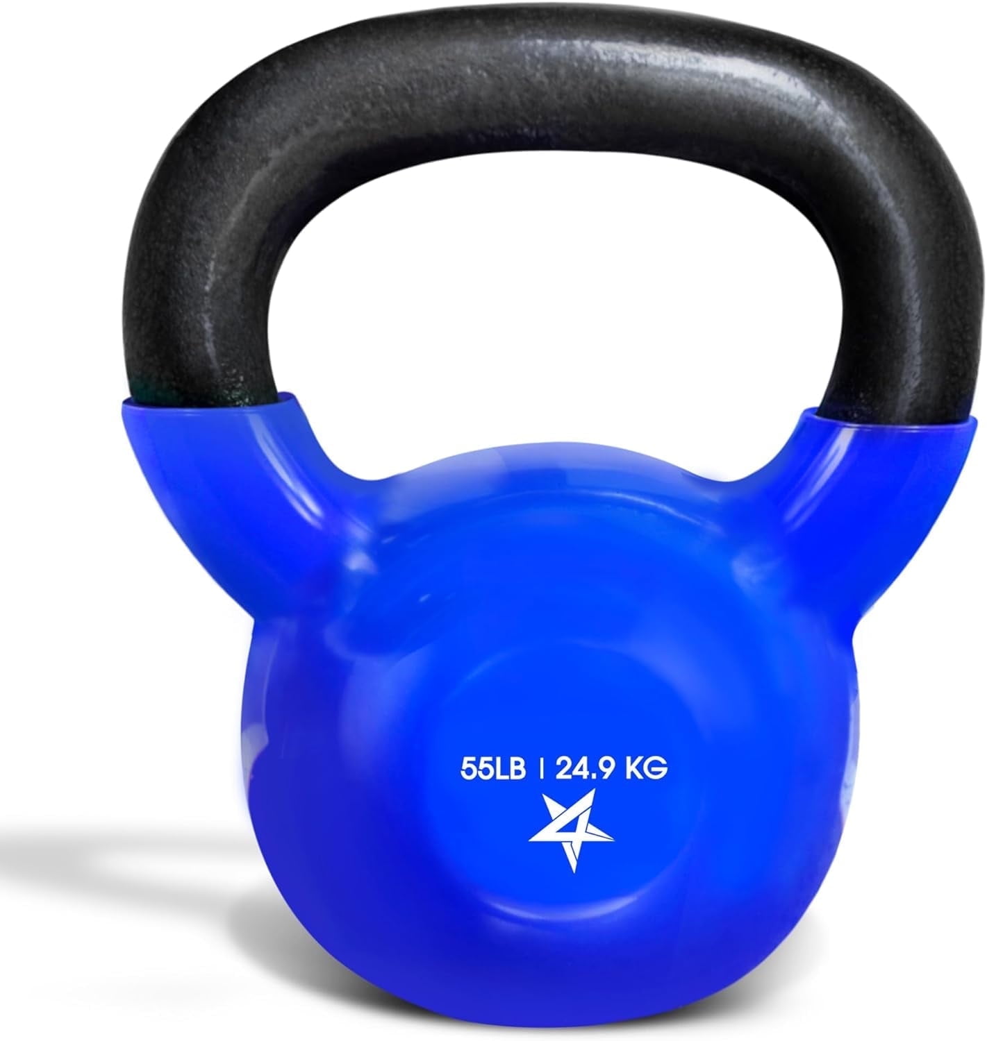 Yes4All 55 lb Heavy Kettlebell Vinyl Coated Cast Iron for Dumbbell Weights Exercises, Hand and ...