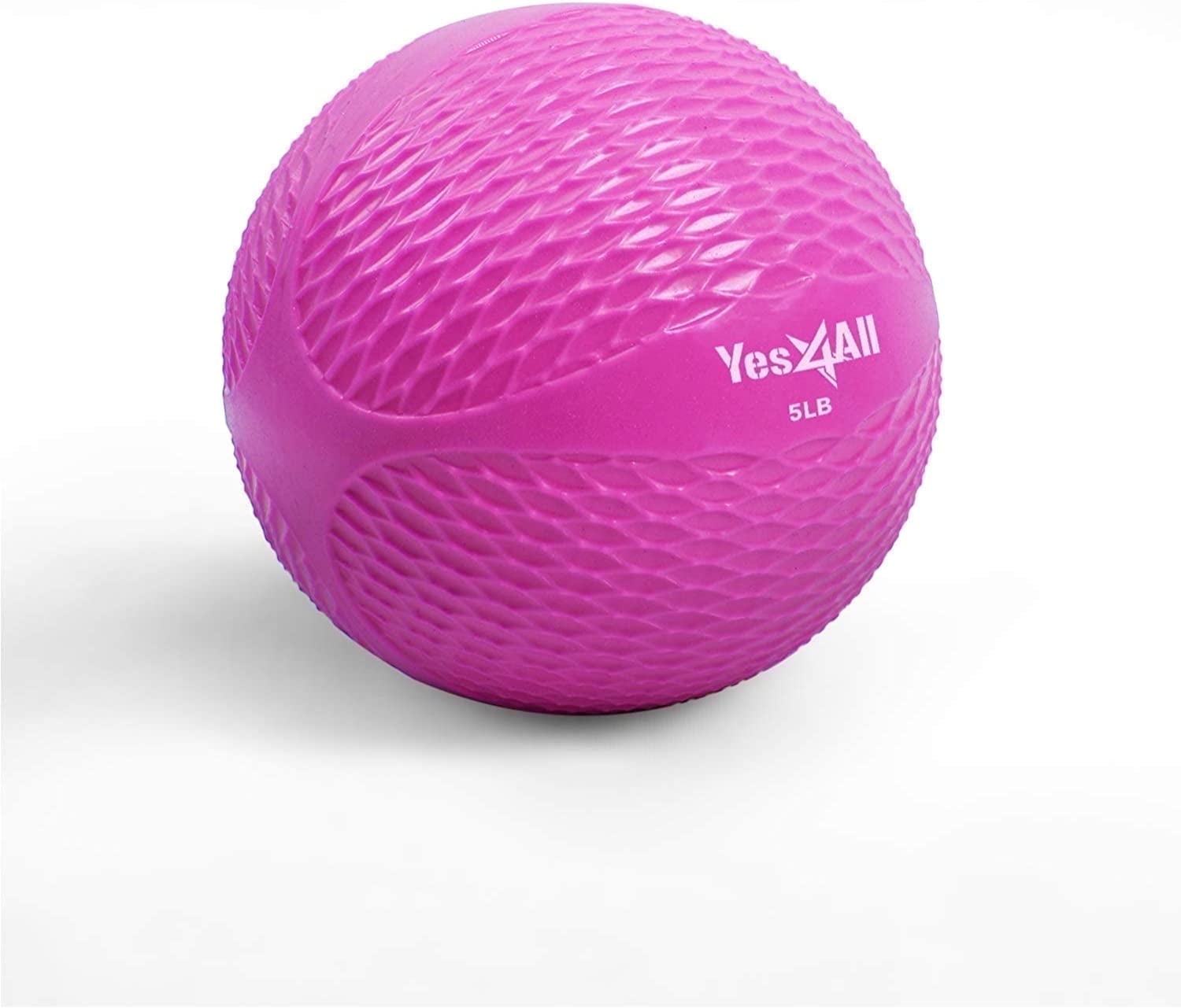 Yes4All 5lbs Soft Weighted Toning Ball Diamond Knurl Pink - Walmart.com