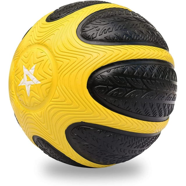 Yes4All 8lbs Med Exercise Ball Texture grip Black + Yellow - Walmart.com