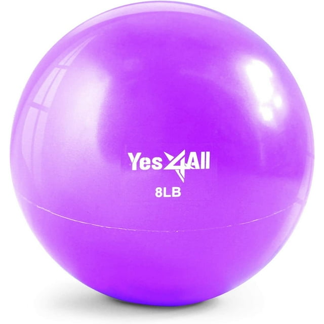 Yes4All 8lbs Soft Weighted Toning Ball Purple - Walmart.com