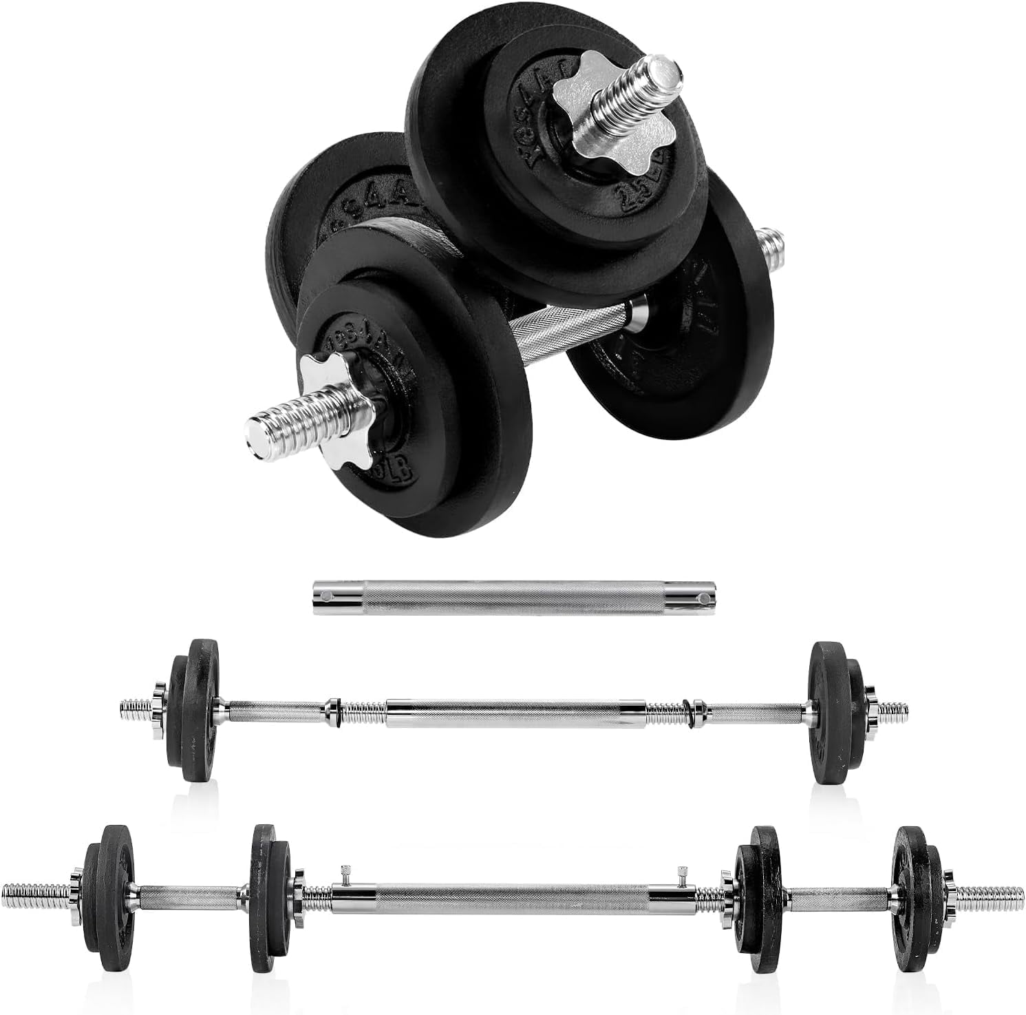 Yes4All Adjustable Dumbbell Set with Weigh Plates and Star Lock Collars ...