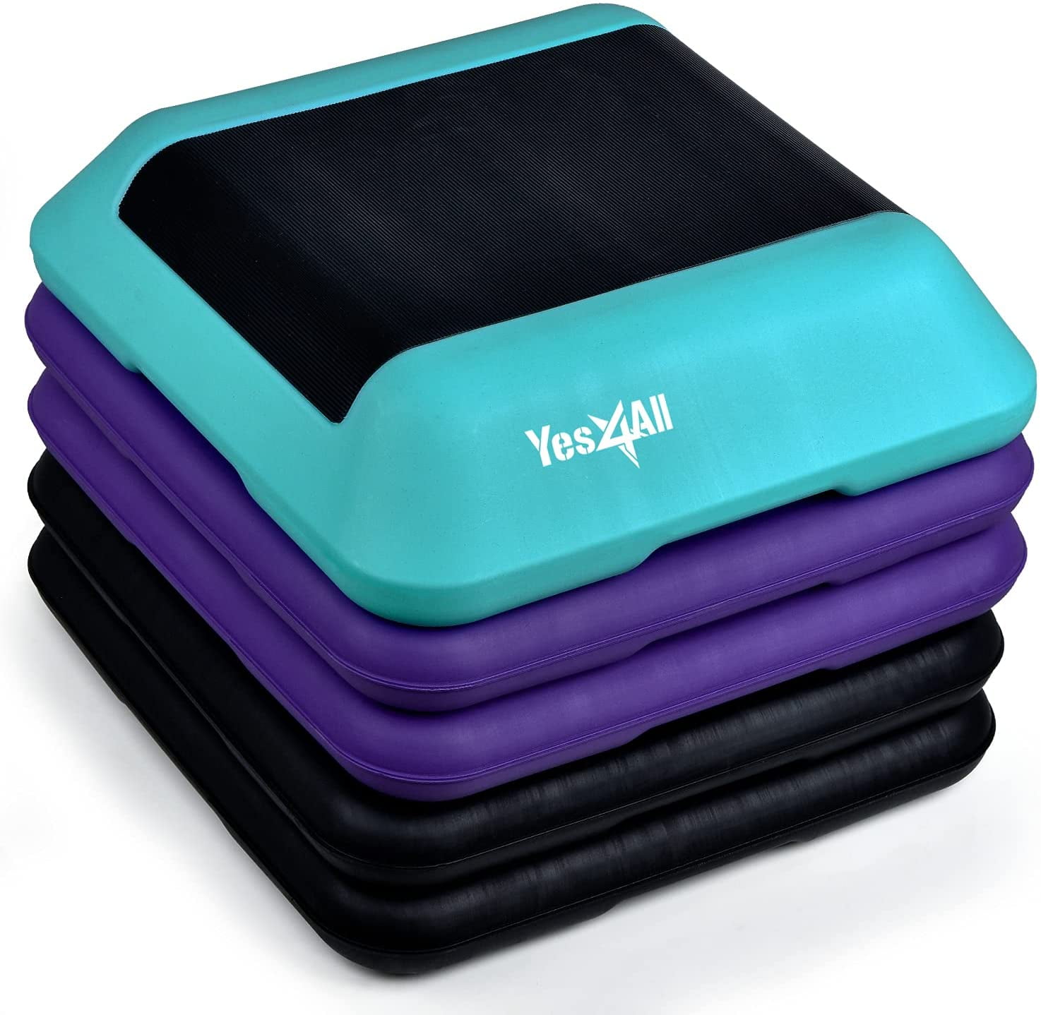 Yes4All Adjustable High Step Aerobic Platform, 16 in x 16 in, for ...