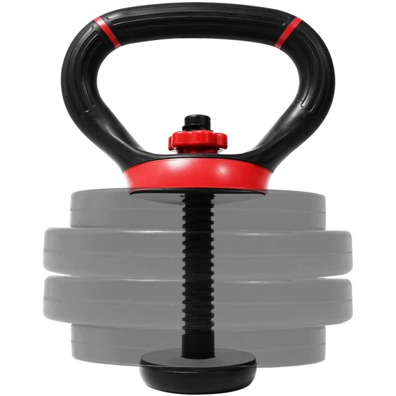 Yes4All, Adjustable Kettlebell Handle, supports up to 100lbs, Red ...