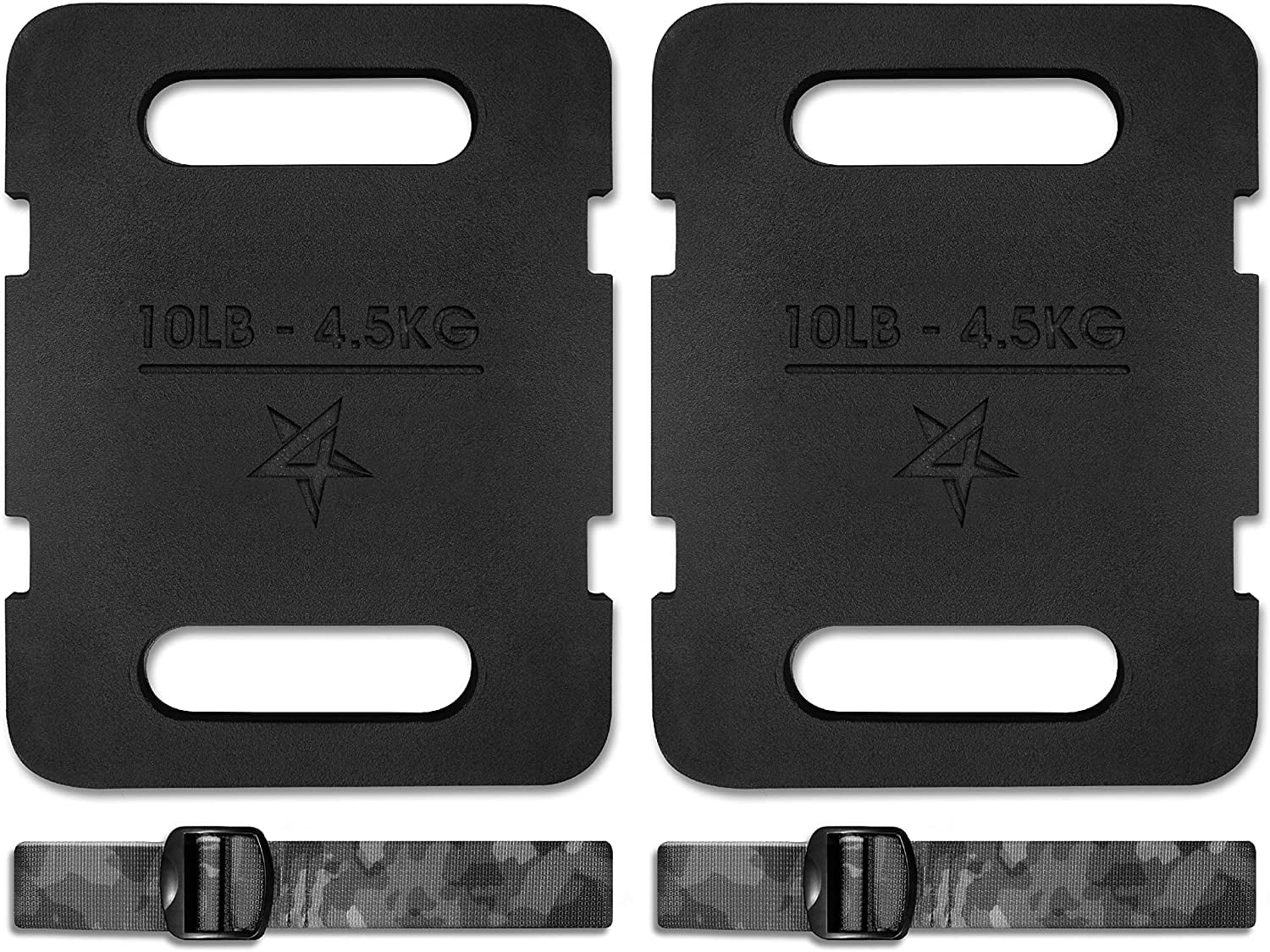 Yes4All Adjustable Ruck Plate 20LBS with Straps for Rucking, Swings ...