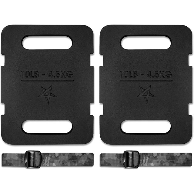 Yes4All Adjustable Ruck Plate 20LBS with Straps for Rucking, Swings ...