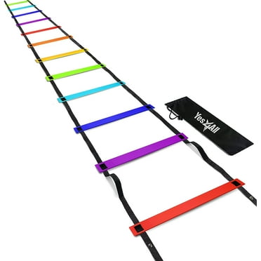 Yes4All Speed and Agility Training Ladder with Carry Bag - 8 Rung ...