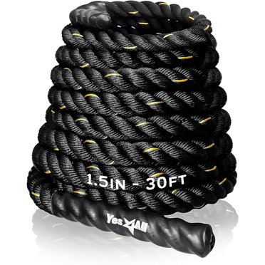 "Zeny Heavy Duty Long-lasting 1.5""/ 2"" Width Poly Dacron Battle Rope ...