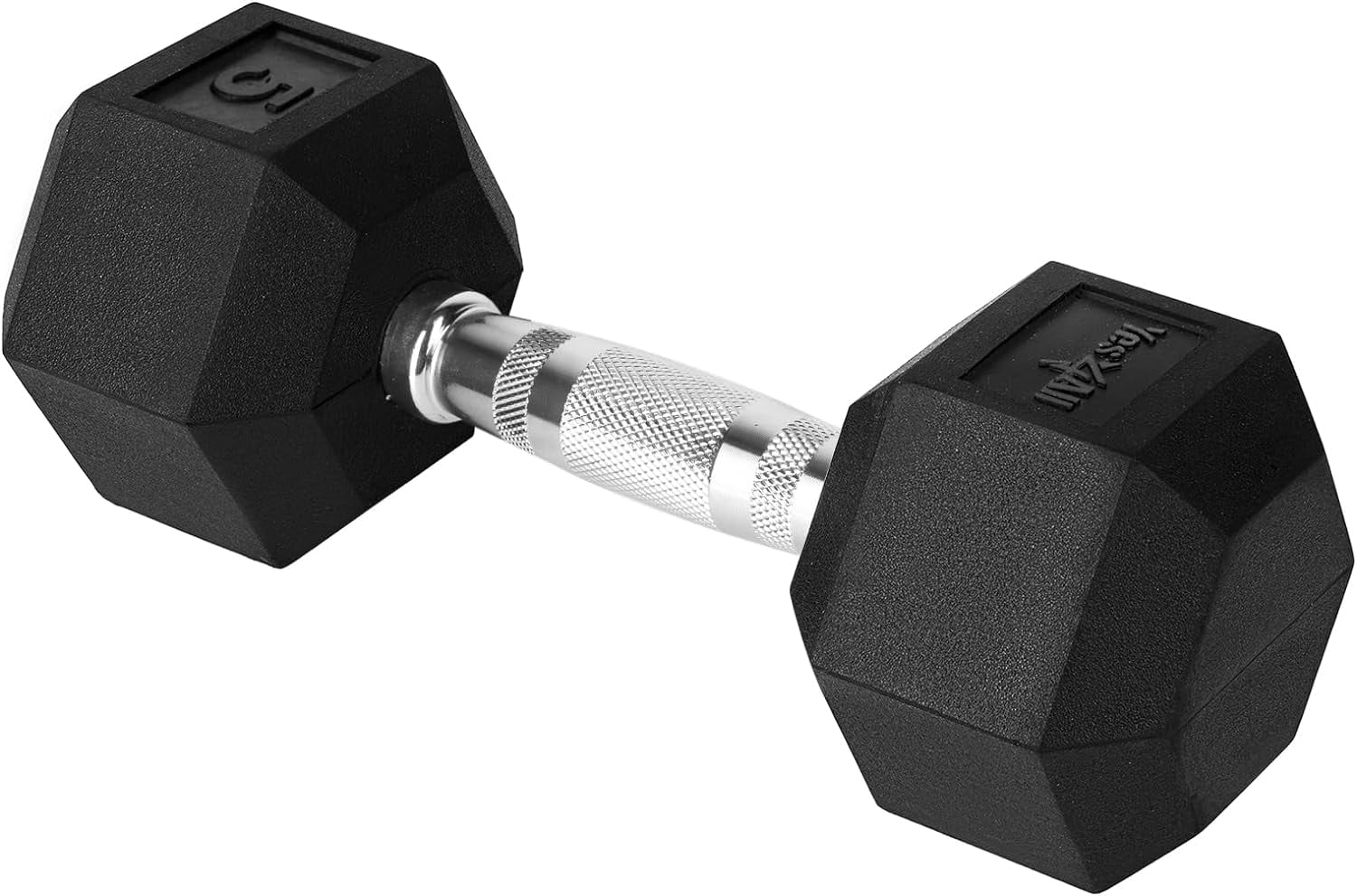 Yes4All Chrome Grip Encased Hex Dumbbells – Hand Weights With Anti-Slip ...