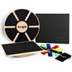 Yes4All Special Combo - Wooden Wobble Balance Board with Resistance ...