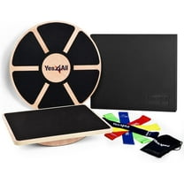 Yes4All Special Combo - Wooden Wobble Balance Board with Resistance ...