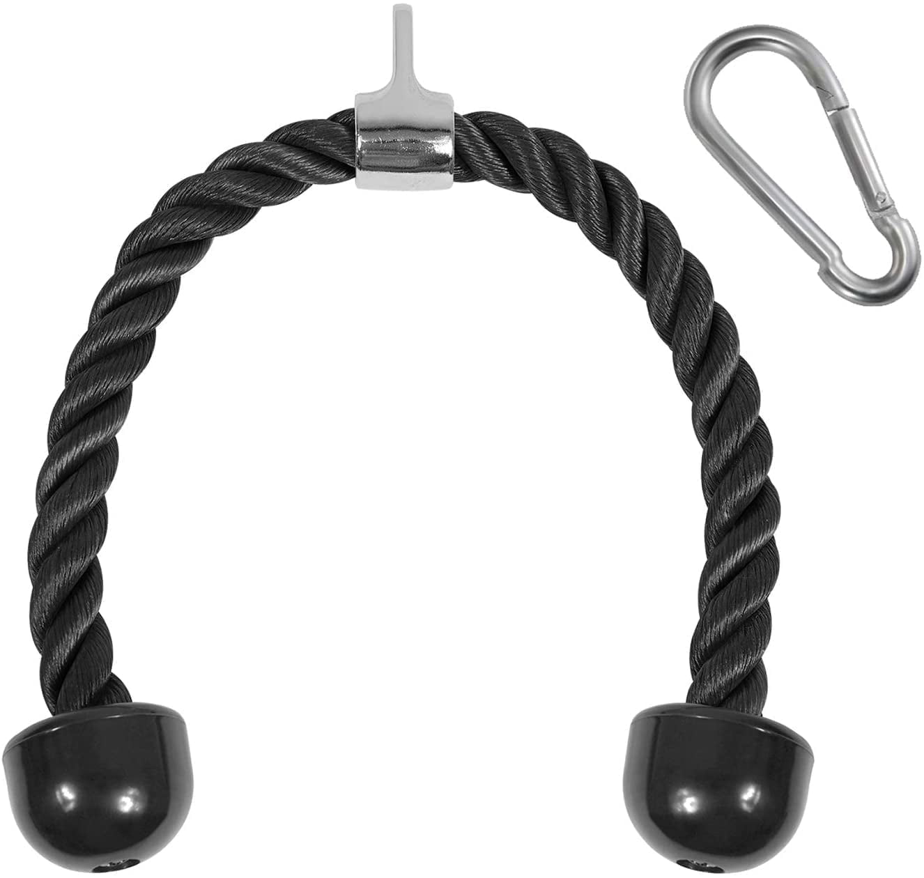 Yes4All Deluxe Tricep Pull Down Rope Attachment 27inch/69cm Black ...