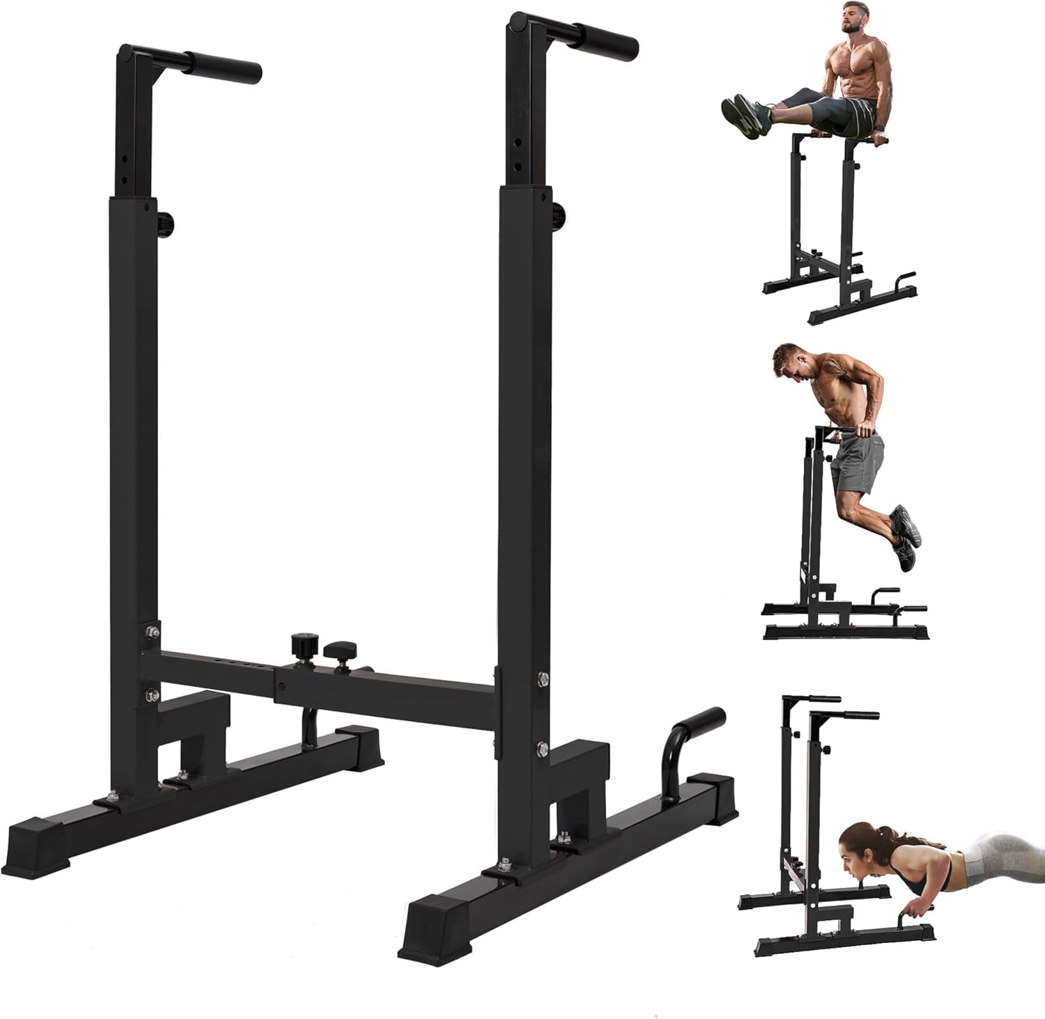 Yes4All Dip Stand 500 LBS Capacity, 80 Levels Adjustable Dip Bars, Dip ...