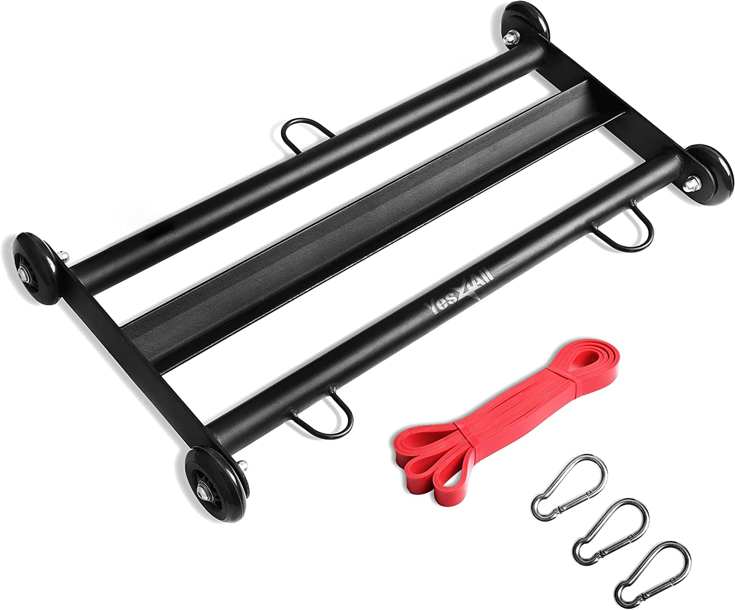 Yes4All Exercise Wheels, Home Gym Fitness Glute Hamstring Glider, Black ...