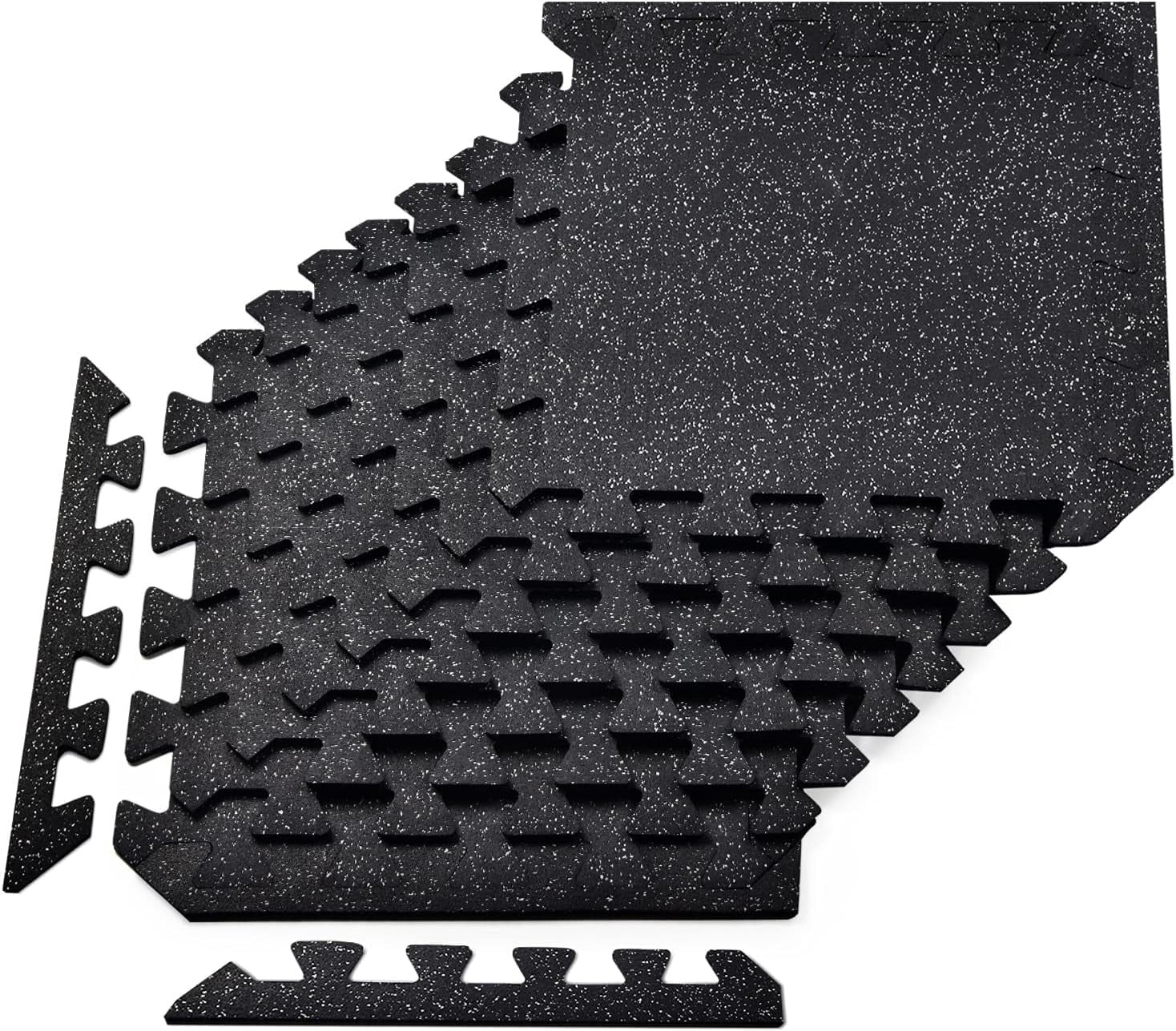 Yes4All Heavy Duty 100% High Density Rubber Floor Tiles Interlocking ...