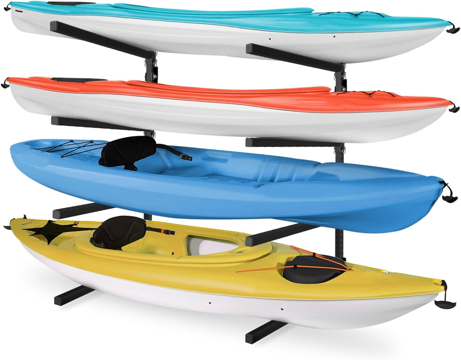 Yes4All Kayak Wall Rack 400lbs 4 Adjustable Levels Kayak Storage Rack ...