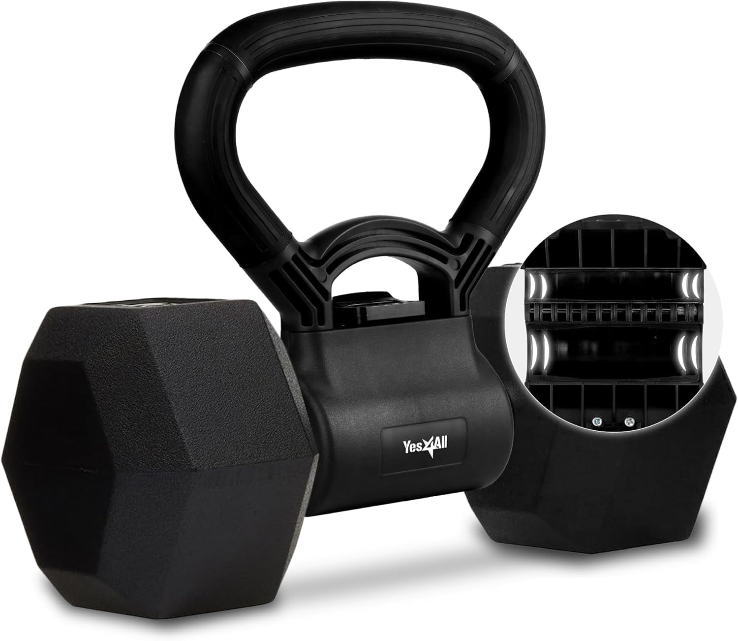 Yes4All Kettlebells Grip, Dumbbell Grip Handle, Convert Dumbbells into Kettlebell for Home Gym ...