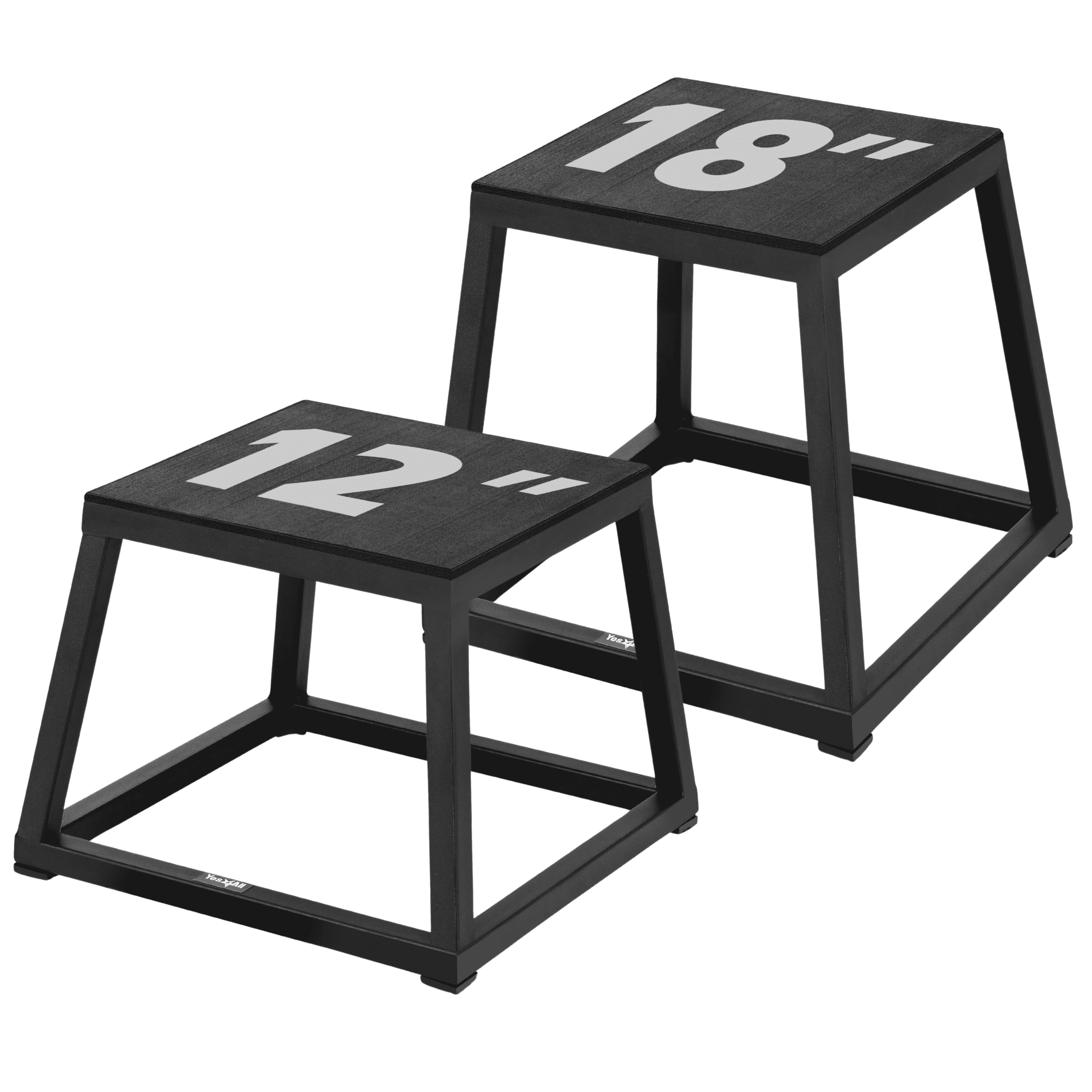 Yes4All Metal Plyometric Box - 12"&18" Height - Arrives Assembled ...