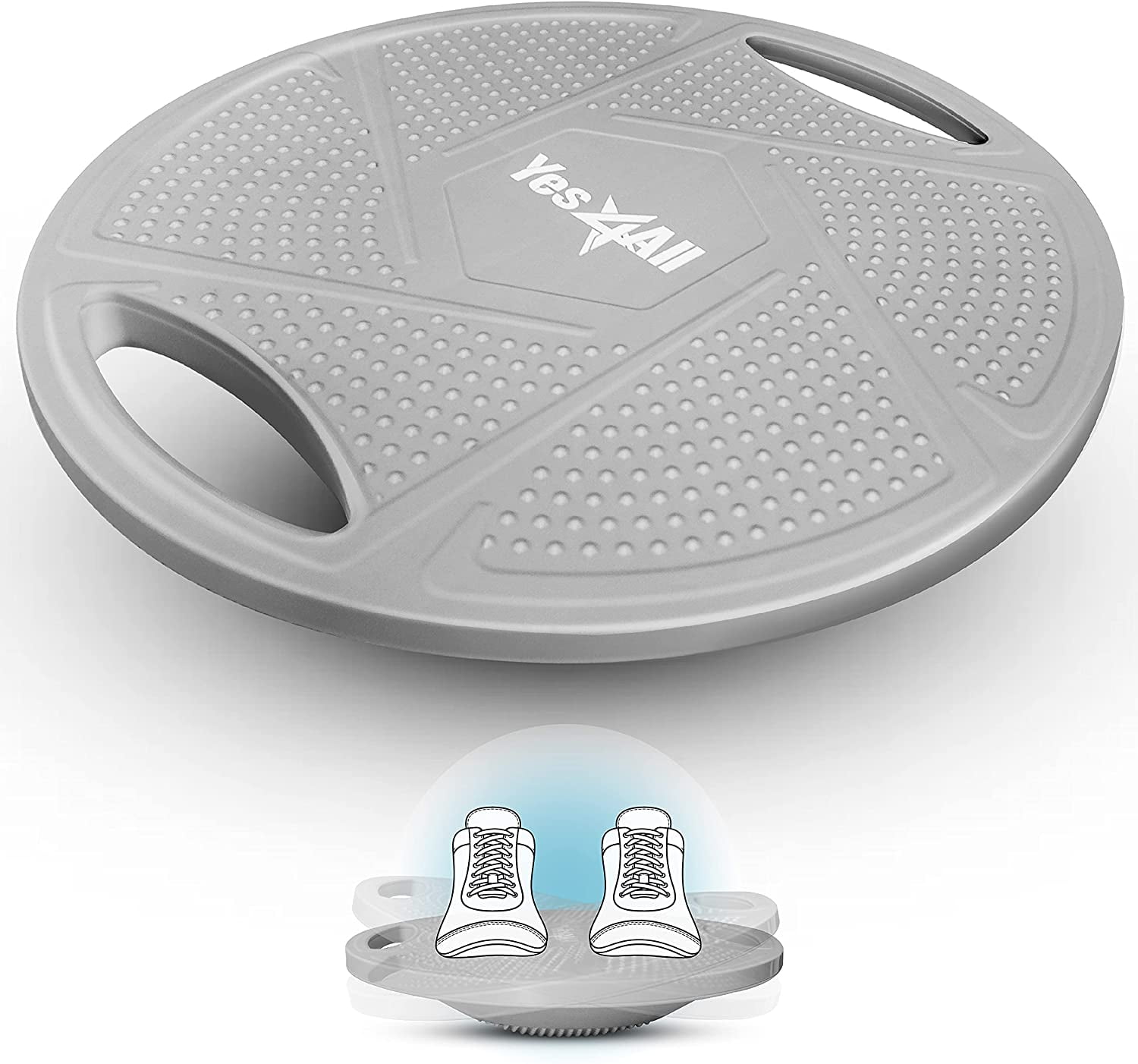 Yes4All Premium Wobble Round Plastic Balance Board – 16.34 in for ...