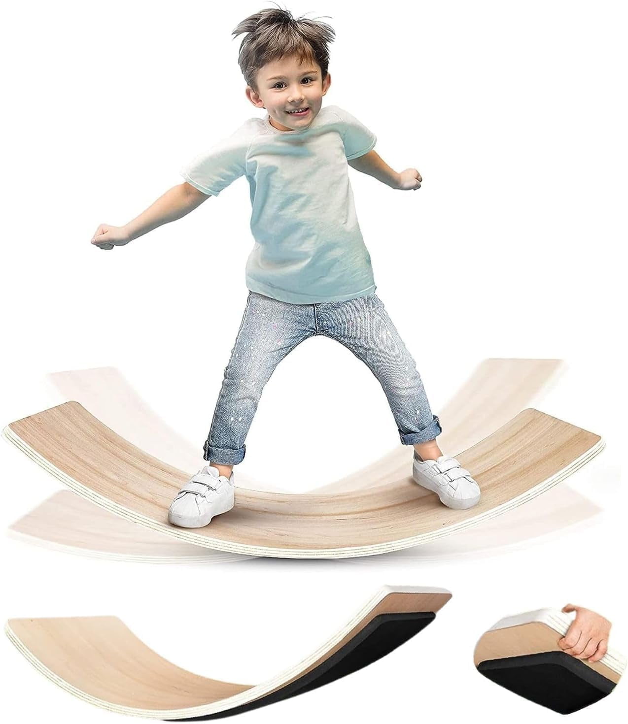 Yes4All Prevent Hand Stuck Wooden Wobble Balance Board Kids, 36 ...