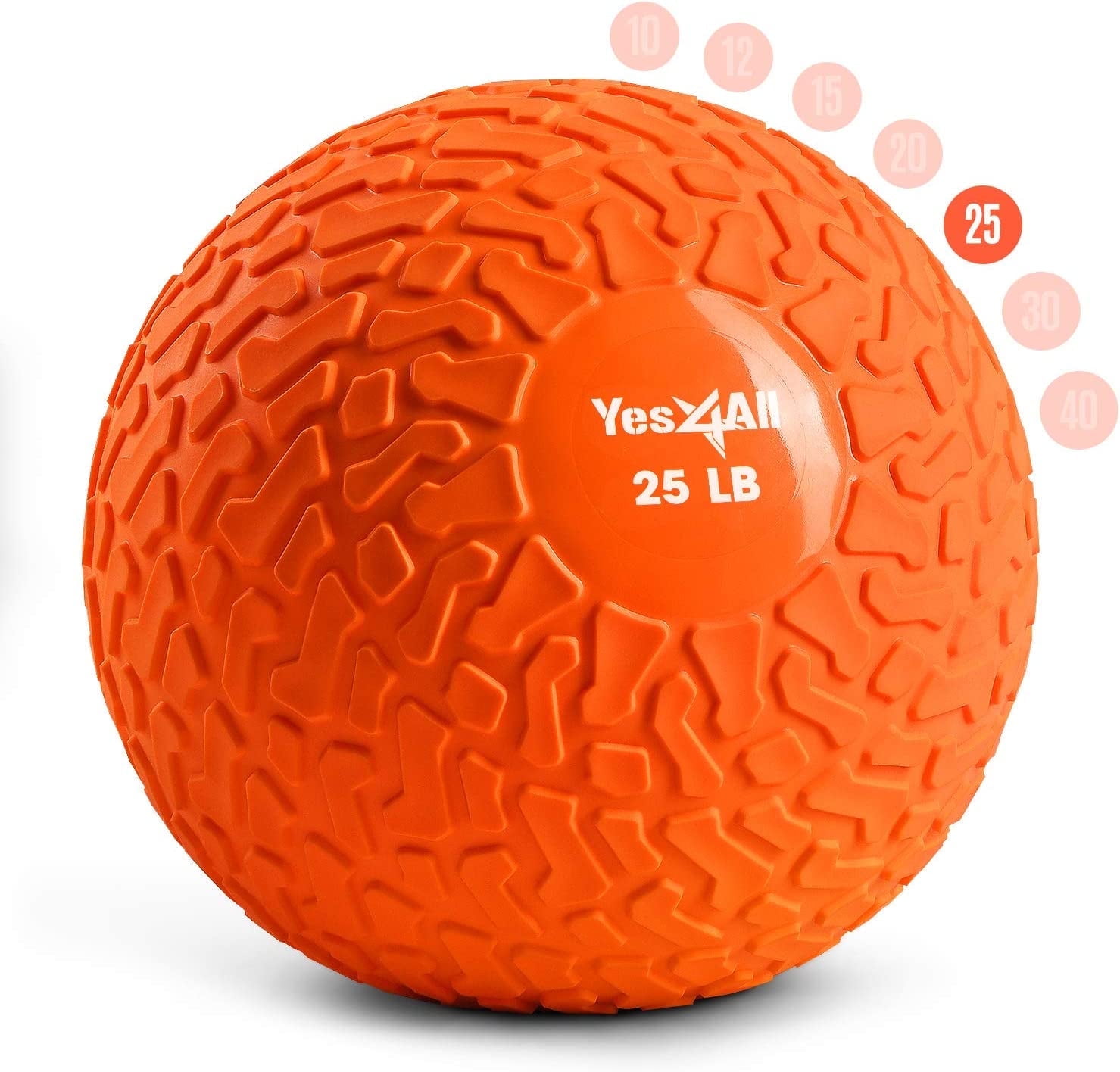 Yes4All Slam Ball, PVC Sand Filled Medicine Ball, 10-40lbs Weight Ball ...