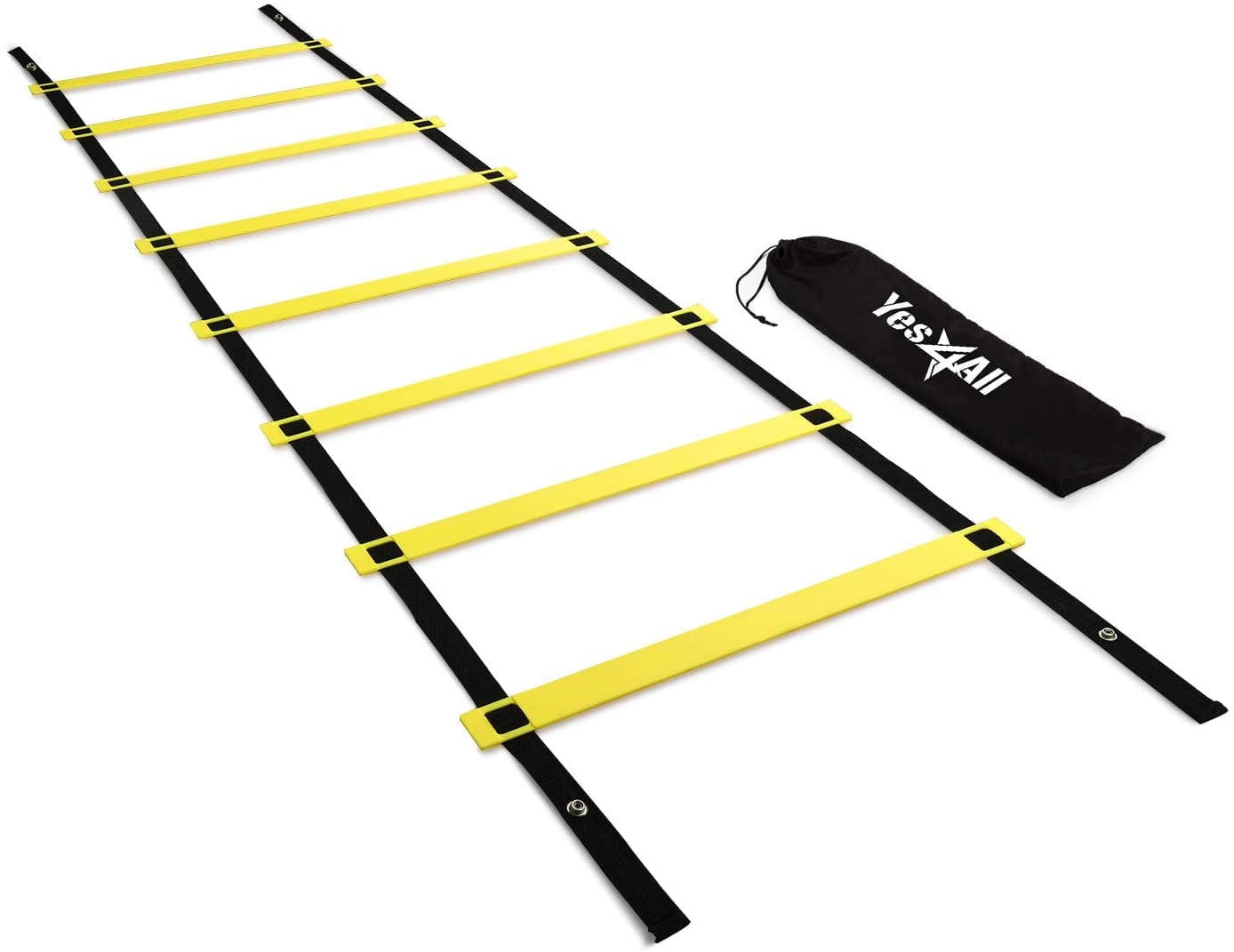 Yes4All Speed and Agility Training Ladder with Carry Bag - 8 Rung ...