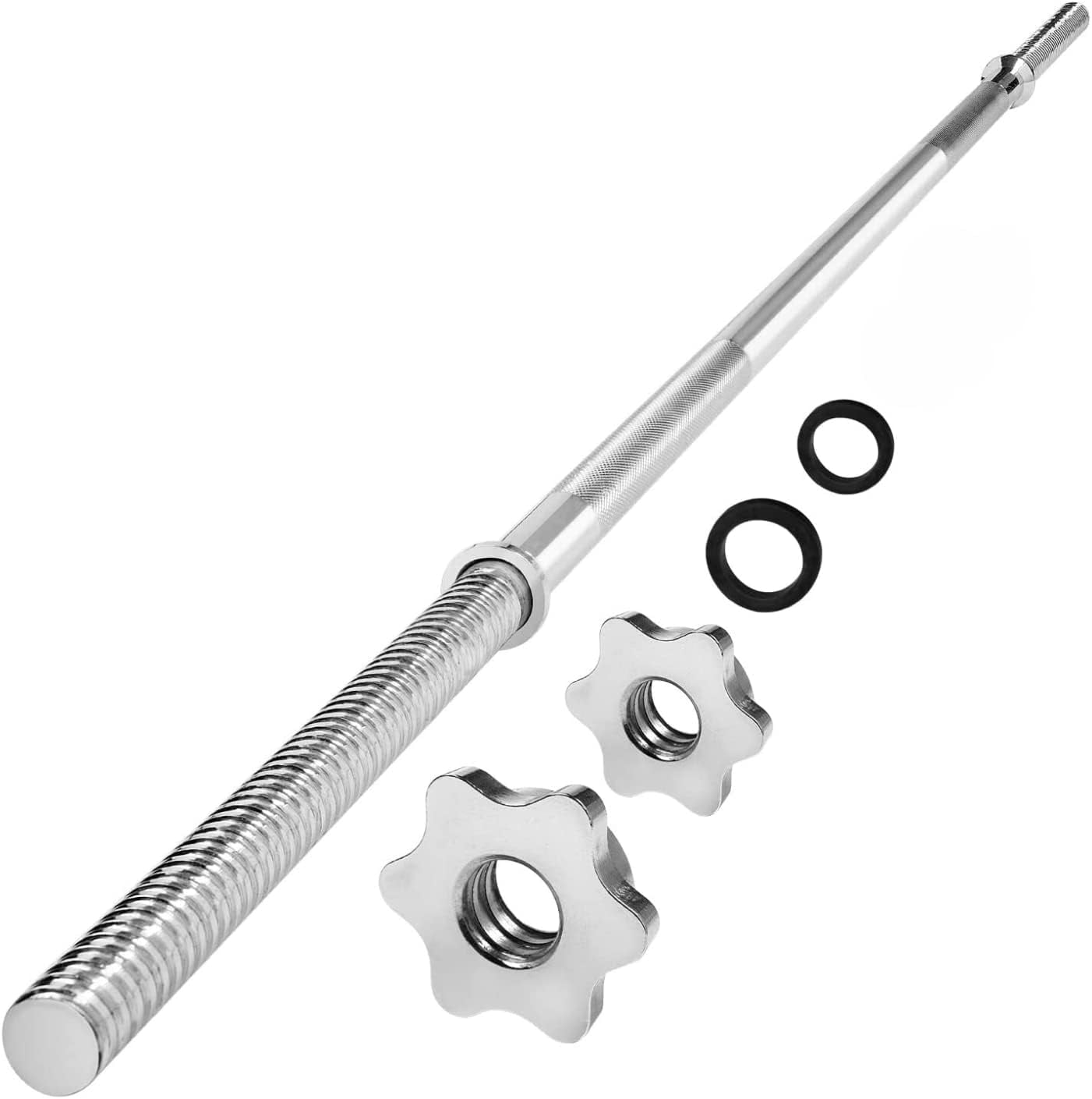 Yes4All 480LB 5FT Standard Barbell with Star Lock Collars for ...