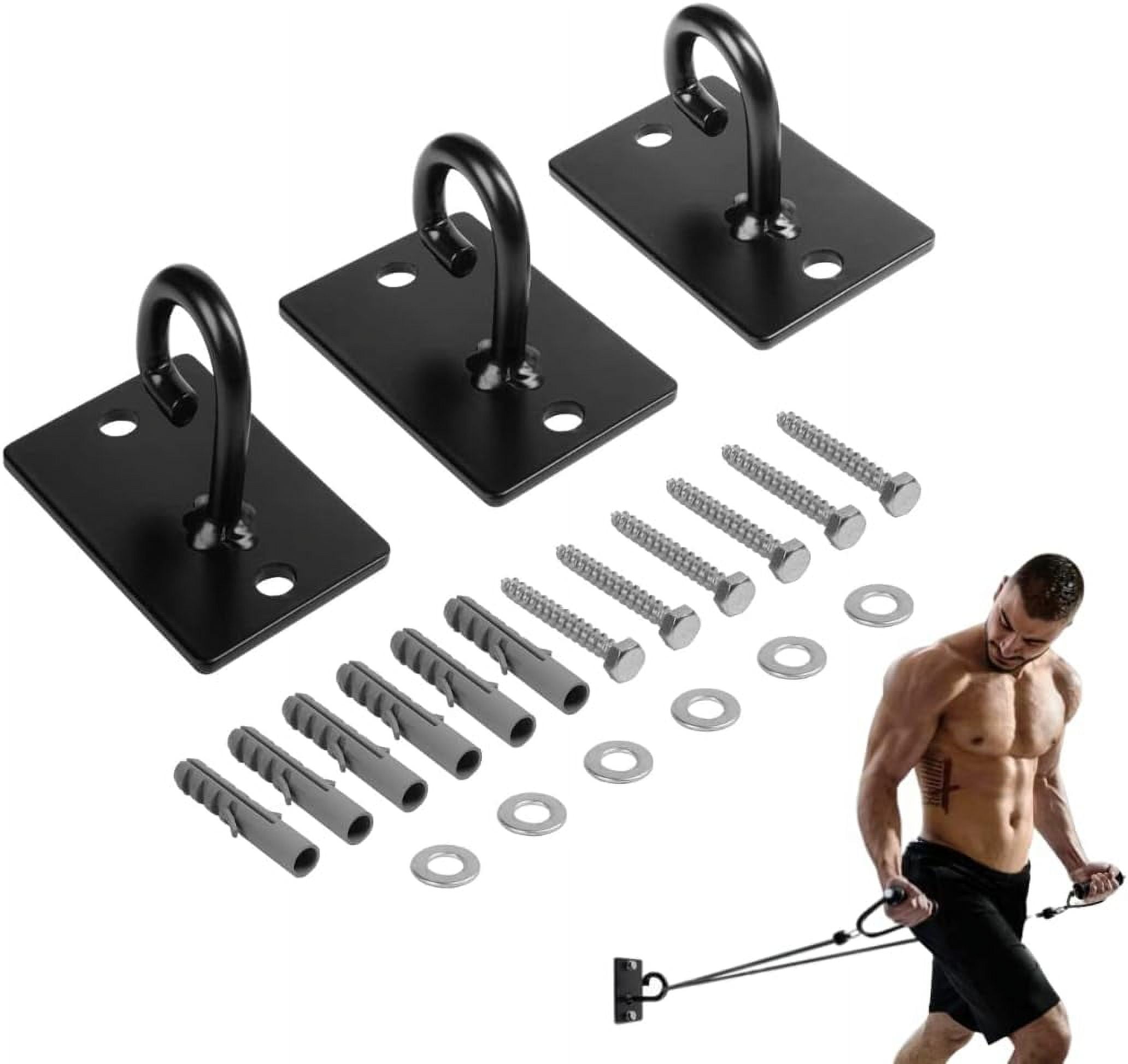 Yes4All Sturdy Wall Mounted Workout Anchors, Suspension Straps Trainer ...