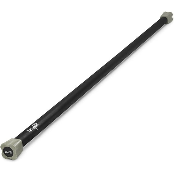 Yes4All Total Body Weighted Workout Bar, for Exercise, Therapy ...