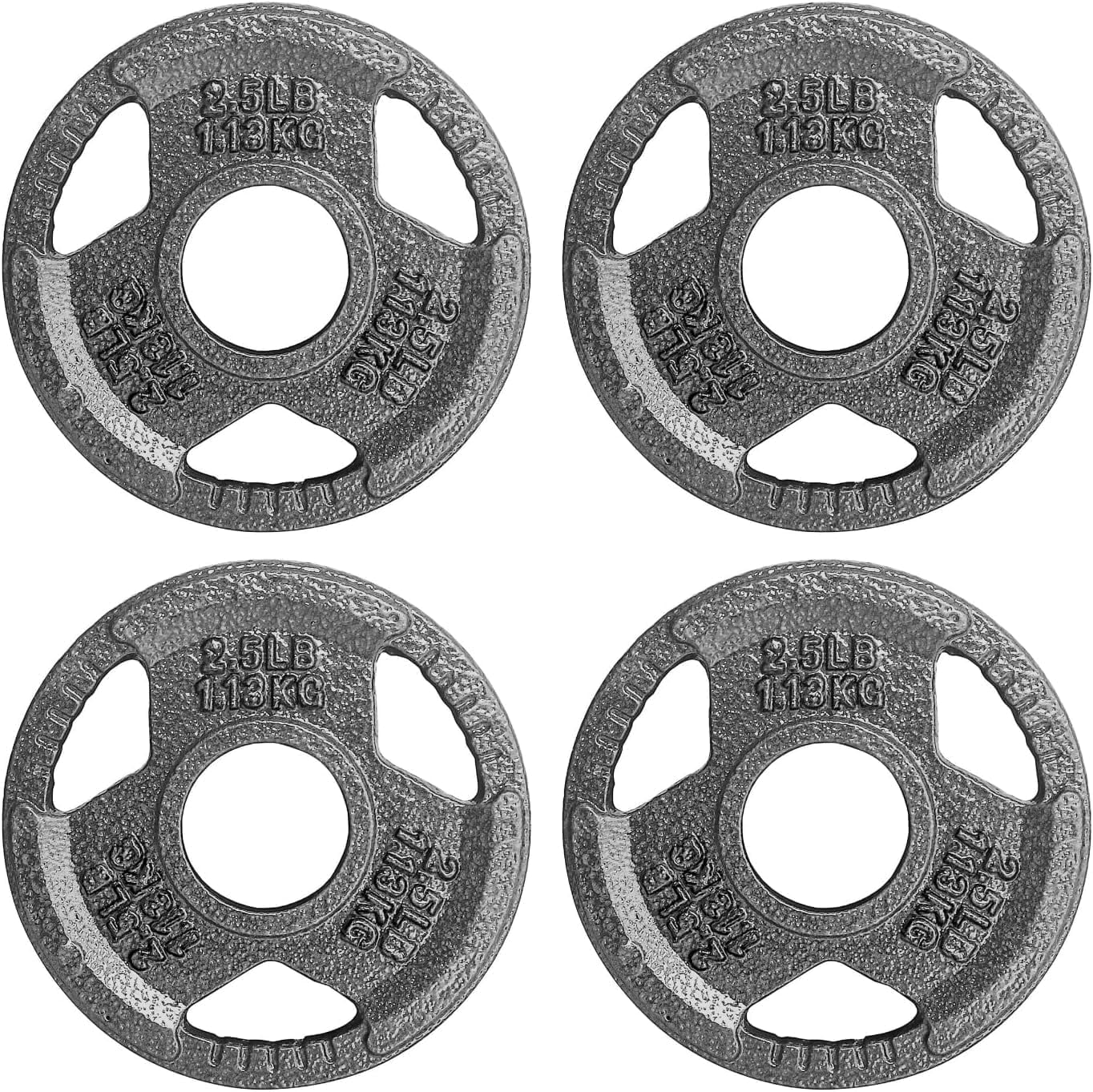 Yes4All Tri-Grip Handles Olympic Weight Plates/Cast Iron Weight Plates ...