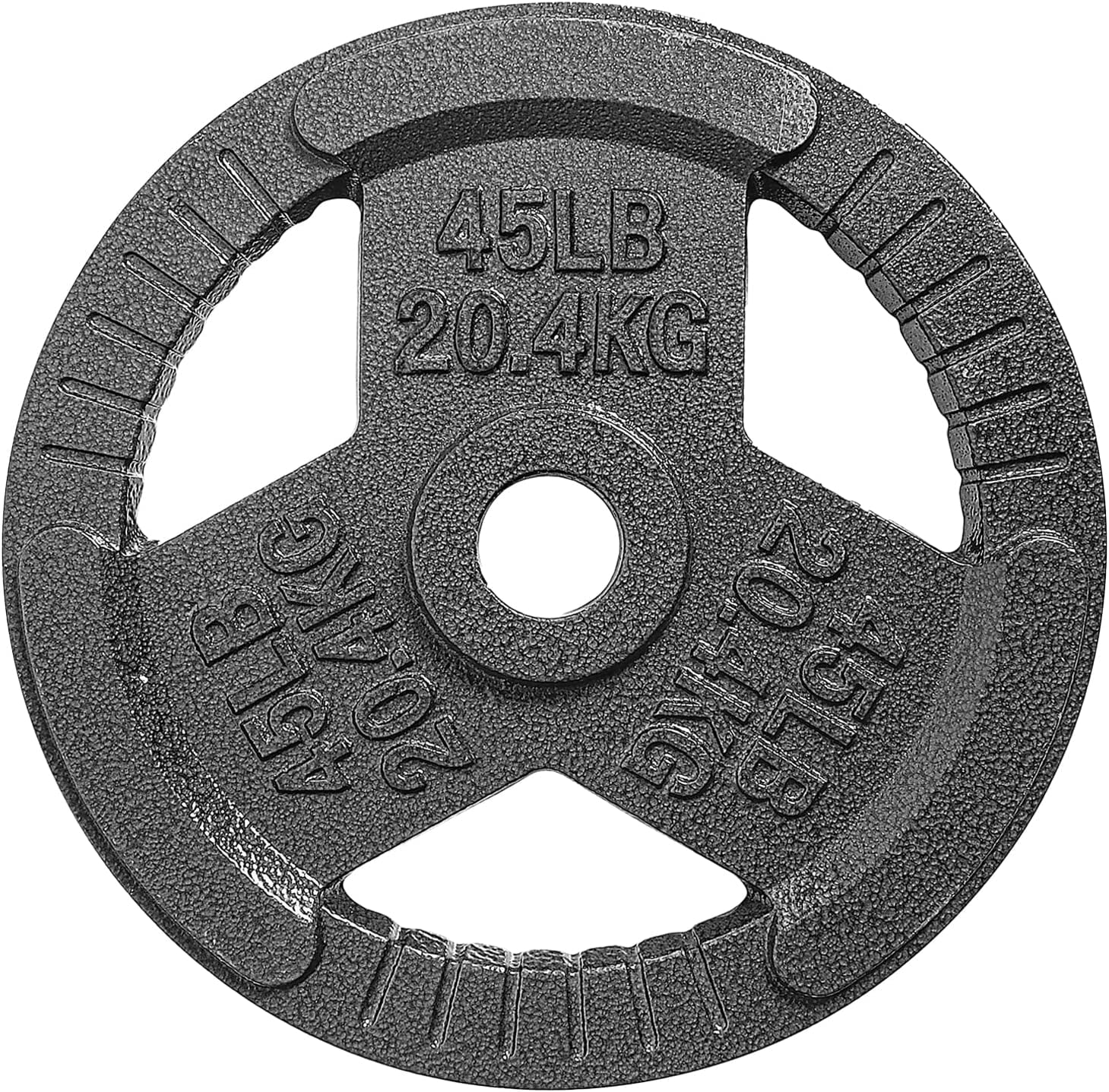 Yes4All Tri-Grip Handles Olympic Weight Plates/Cast Iron Weight Plates ...