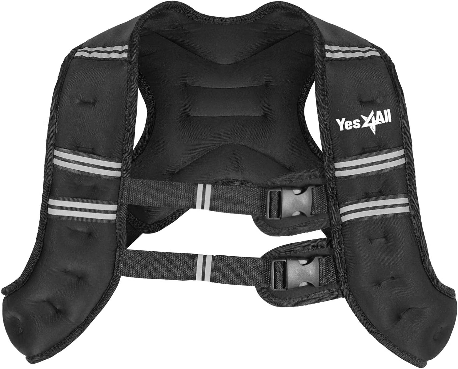 Yes4All Unisex Weighted Strength Training Workout Cardio Vest, 6lbs ...