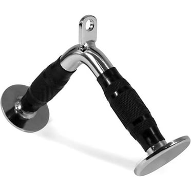 Gymax Cable Machine Attachment Set V-Shaped Press Down Bar, Tricep Rope ...