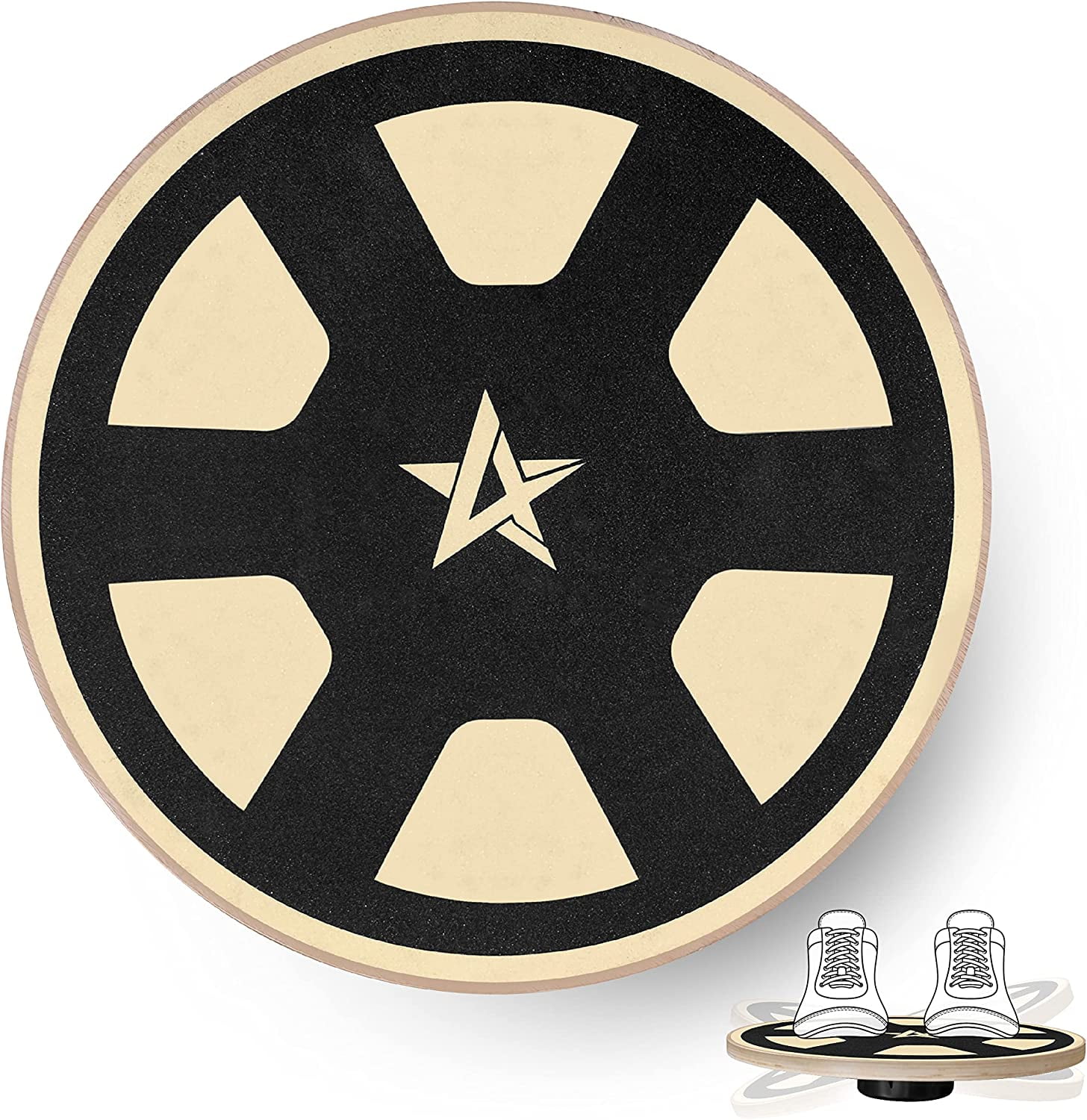 Yes4All Versatile Wooden Wobble Balance Trainer Board with 360 Degree ...