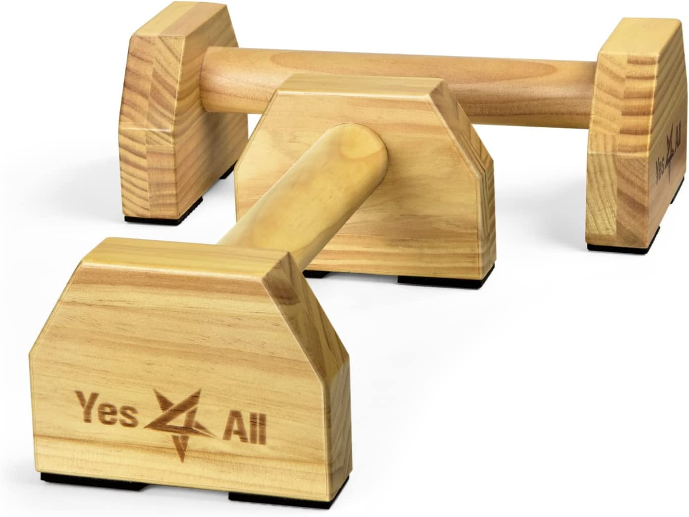 Yes4All Wooden Parallettes, Natural, Pair - Walmart.com
