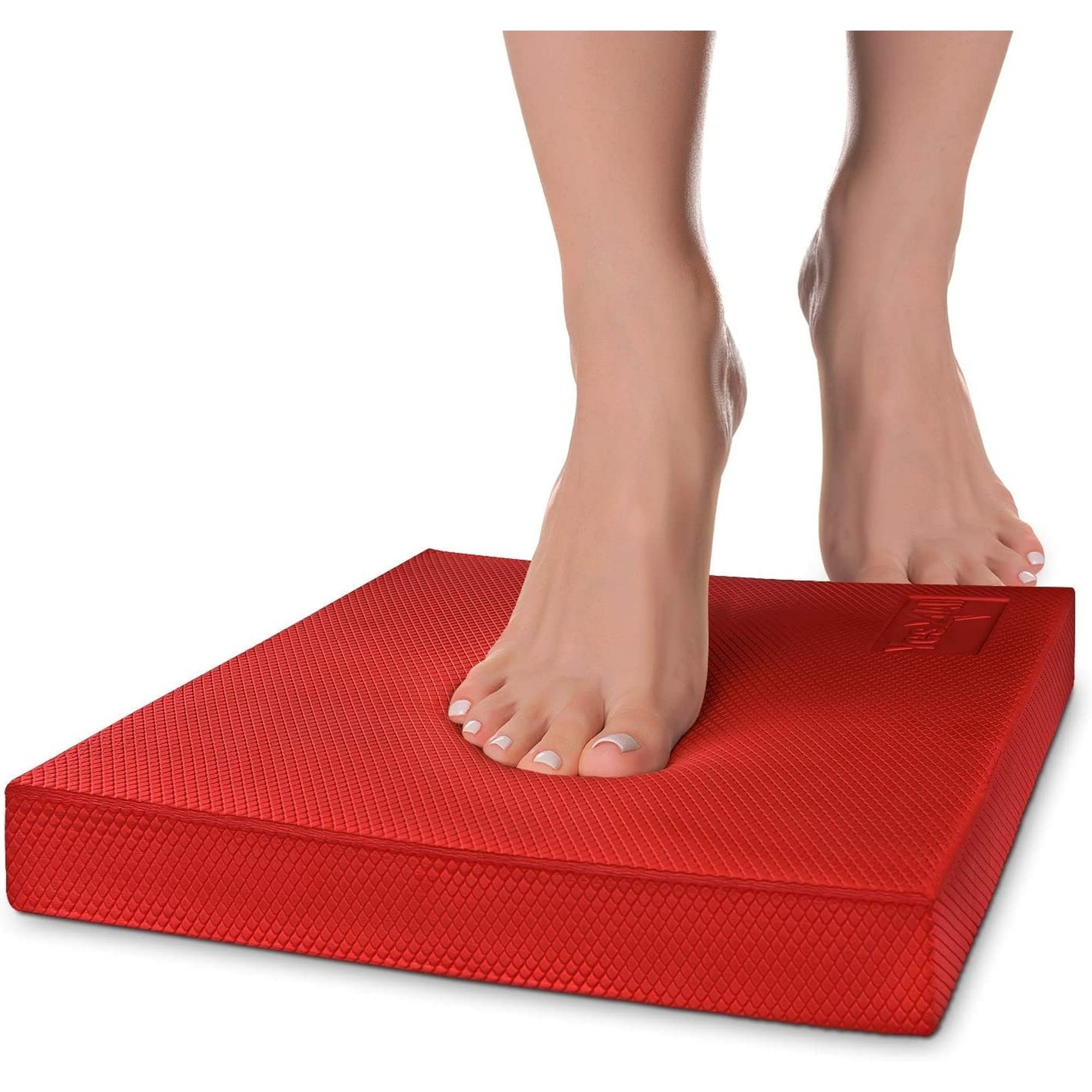 Yes4All Yoga Balance Board, Balance Foam Pad, Large, Red, TPE Foam ...