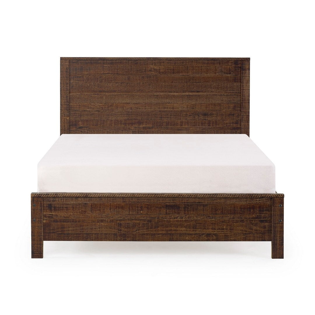 Yes4wood Natural Wooden Full Size Bed Frame with Robust Support and ...
