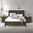 Yes4wood Solid Wood Queen Bed Frame With Headboard Heavy Duty Modern